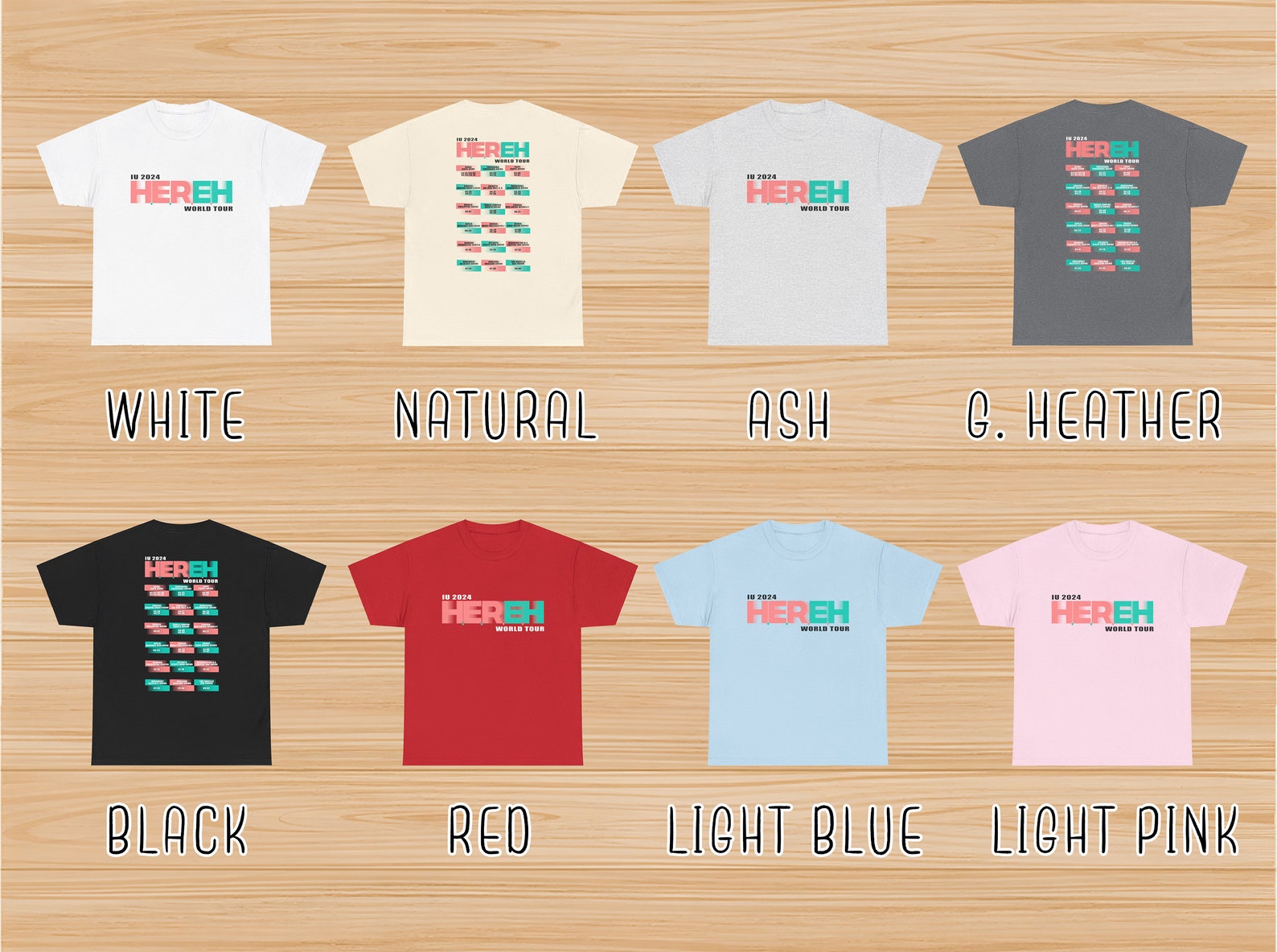 IU H.E.R. World Tour Concert T-shirt, IU 2024 World Tour Concert Tee ...