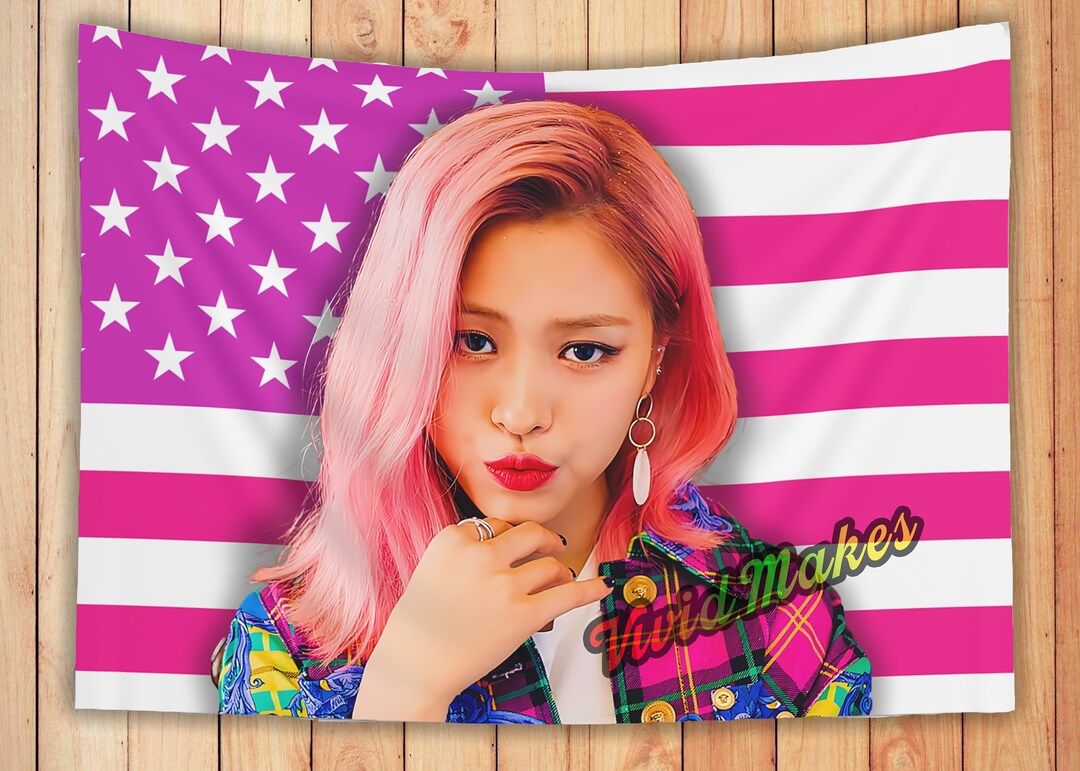 ICY Ryujin Kpop Flag, Itzy Ryujin American Flag Wall Tapestry, Kpop ...