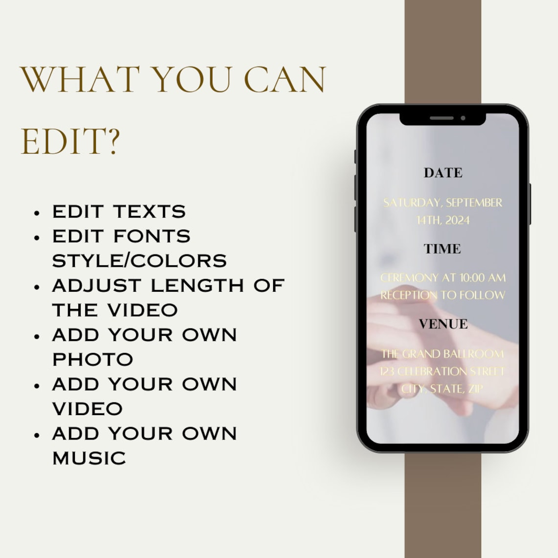 Wedding Video Invitation Template, Animated Wedding Invite, Easy ...