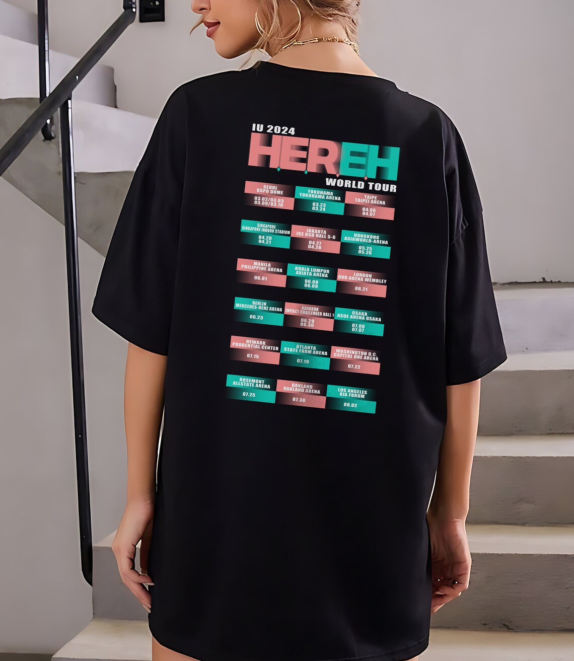 IU H.E.R. World Tour Concert T-shirt, IU 2024 World Tour Concert Tee ...