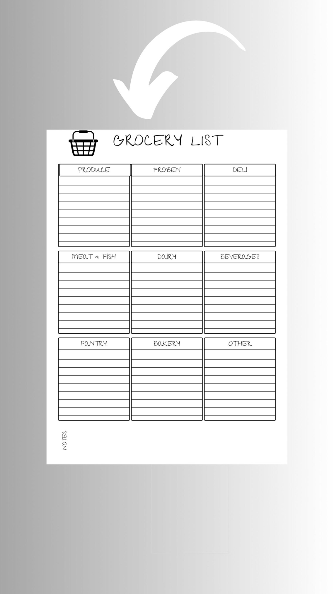 Weekly Meal Planner With Grocery List, Printable, Digital Meal Planner ...