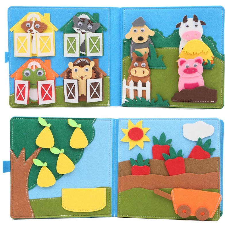 Personalized Quiet Book for Toddlers, Activity Busy Book, Learning Soft ...