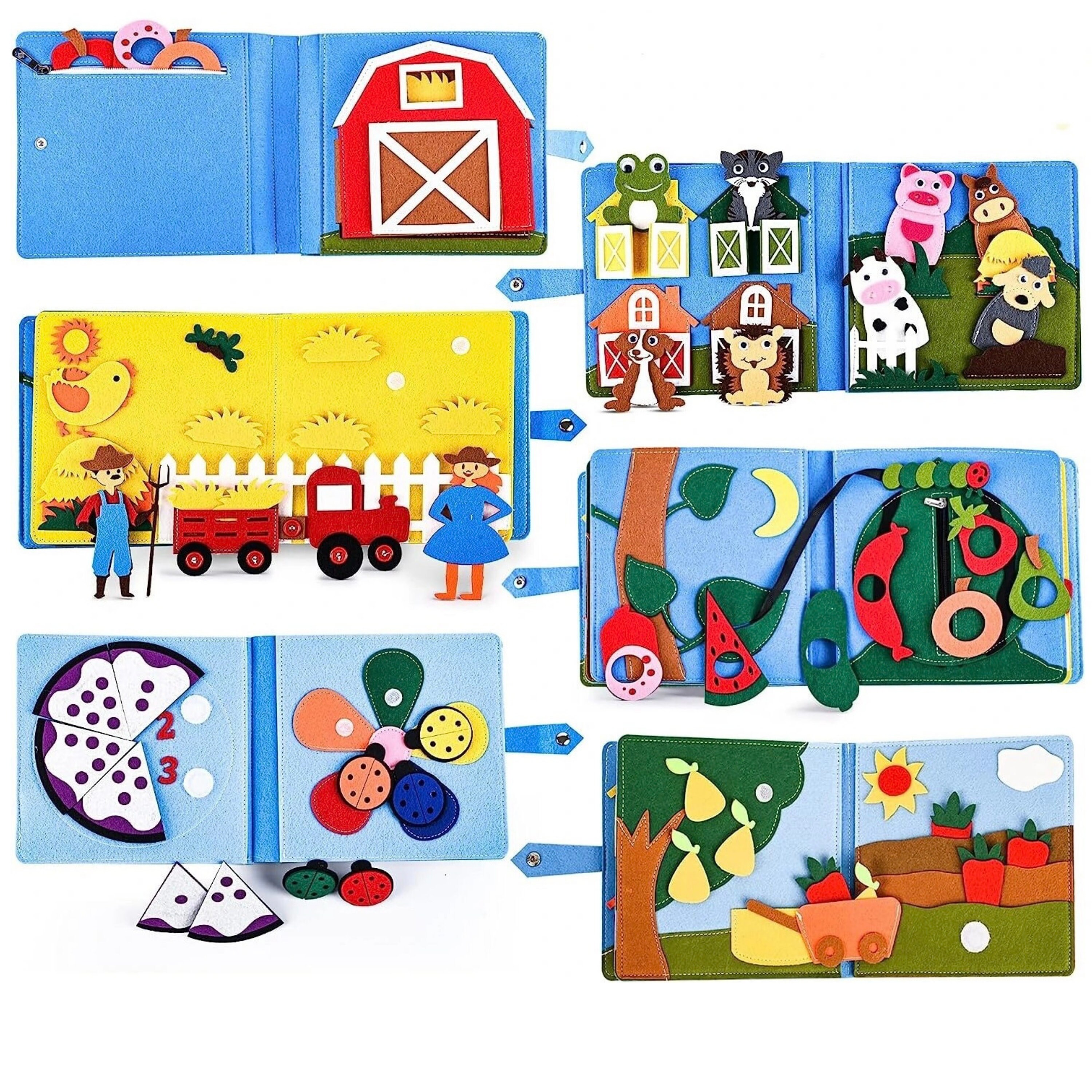 Personalized Quiet Book for Toddlers, Activity Busy Book, Learning Soft ...