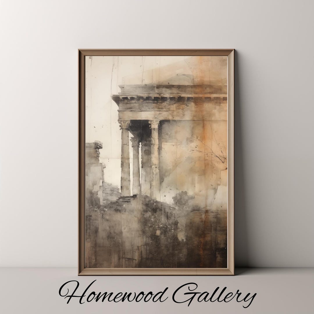 Ancient Greek Ruins Digital Print: Abstract Art Decor | Decor Art - Etsy