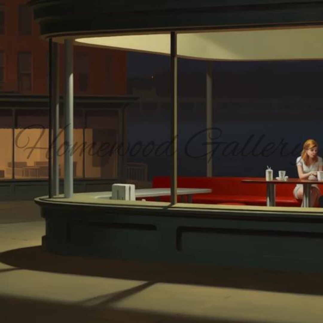 Edward Hopper Inspired Diner Scene | Frame TV Art - Etsy