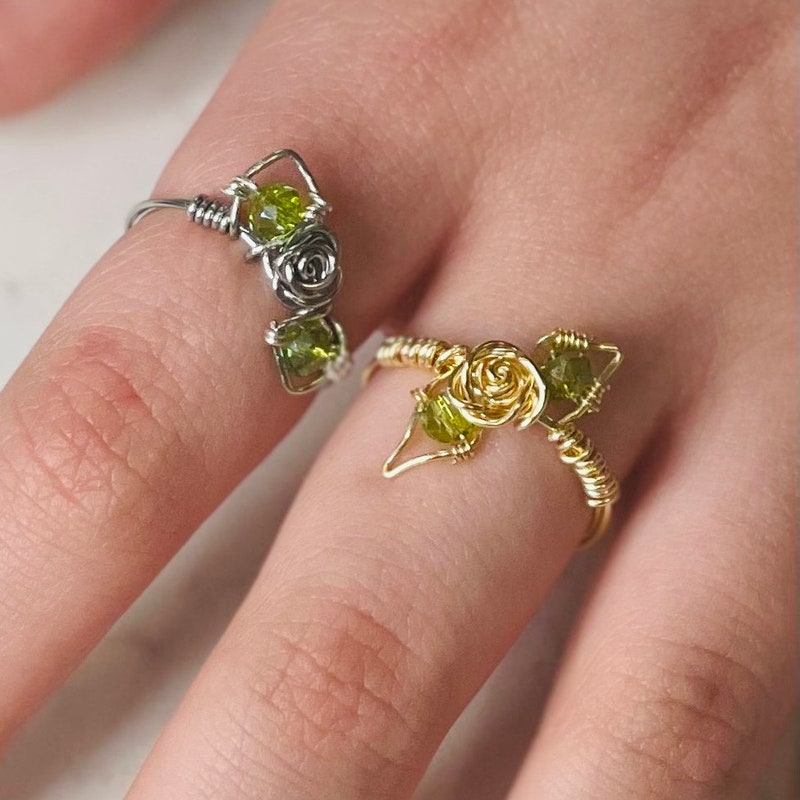 Wire Flower Ring - Etsy