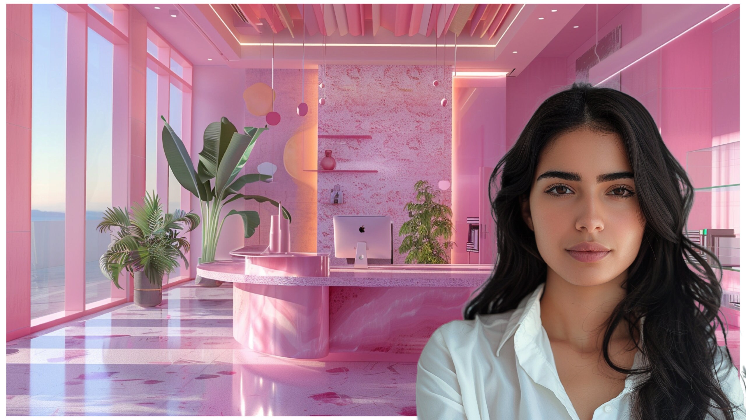 Pink Zoom Backgrounds Zoom Background Home Office Home Office Virtual ...