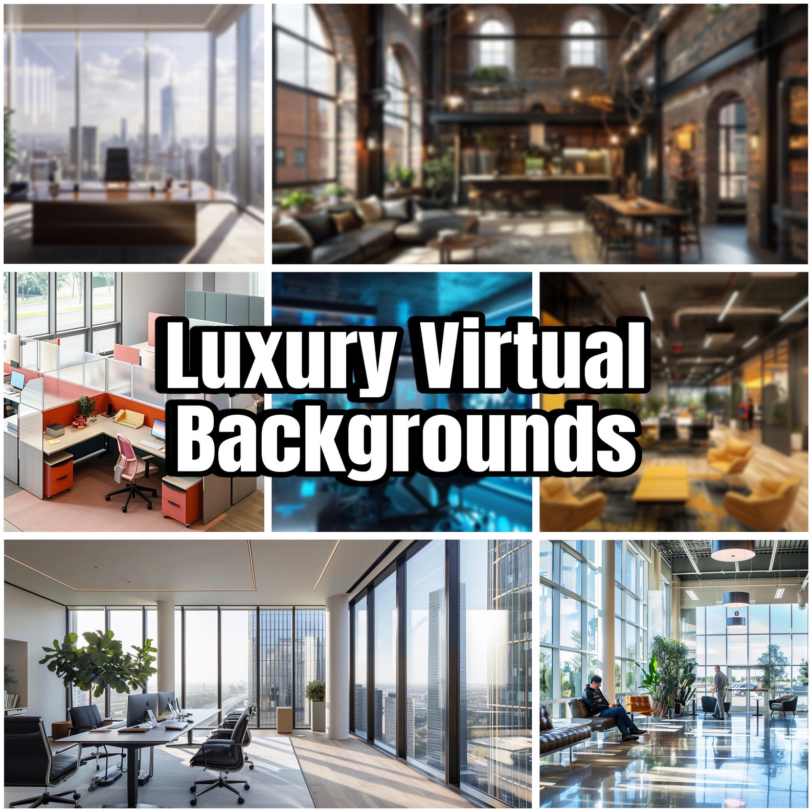 Modern Office Digital Backdrops, Blurred Professional Business Headshot ...