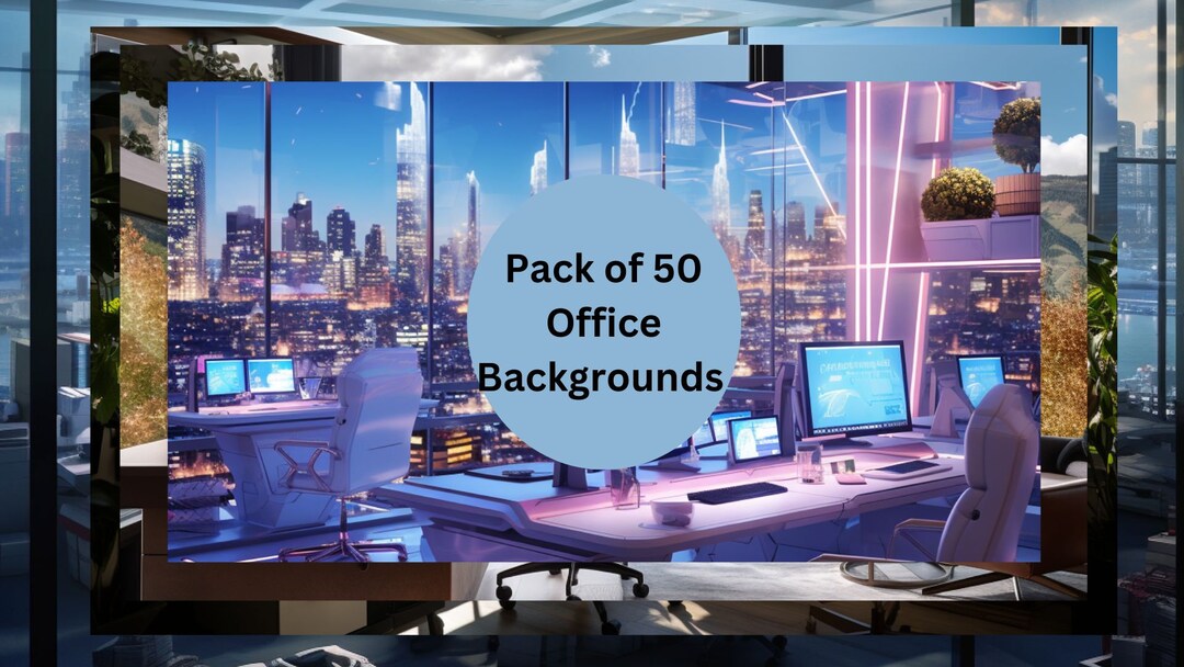 Zoom Backgrounds Office Pack for Virtual Meetings Digital Meeting ...