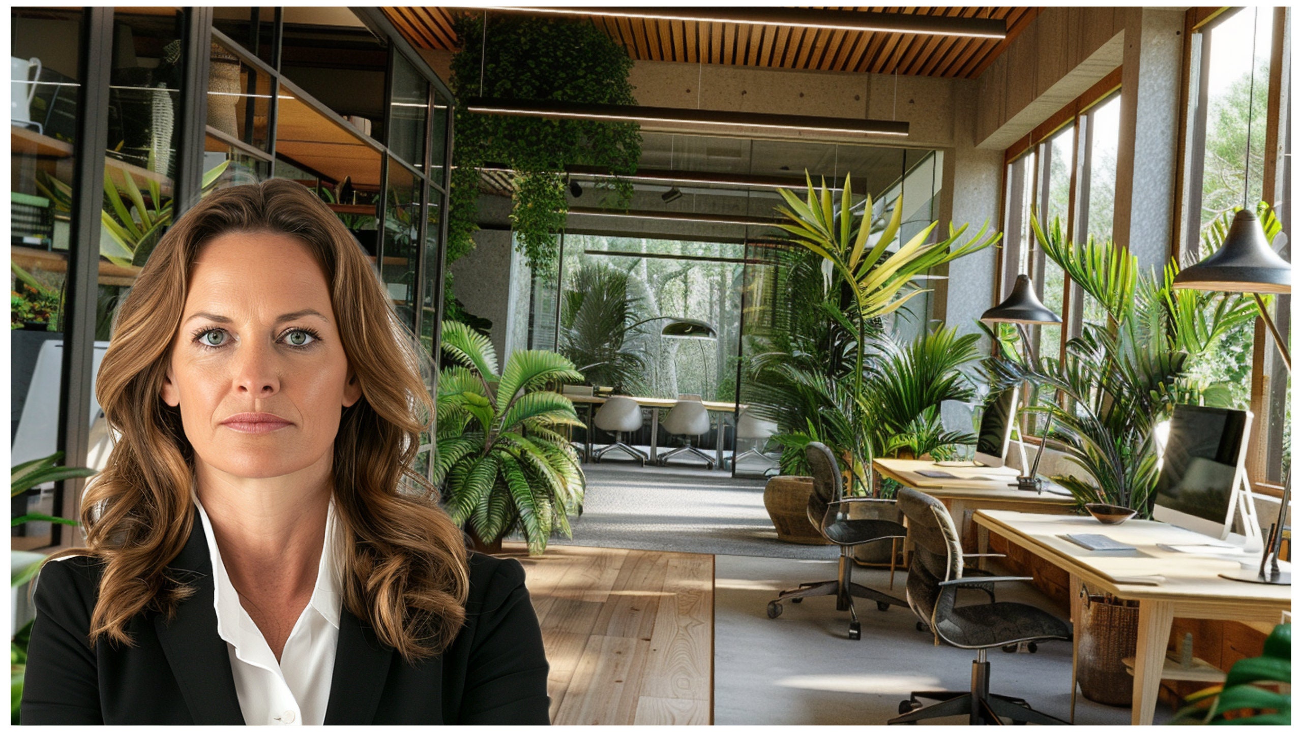 Zoom Background With Greenery Natural Trees View, Virtual Home Office ...