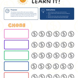 Money Management Worksheets for Kids- Downloadable and Printable - Etsy