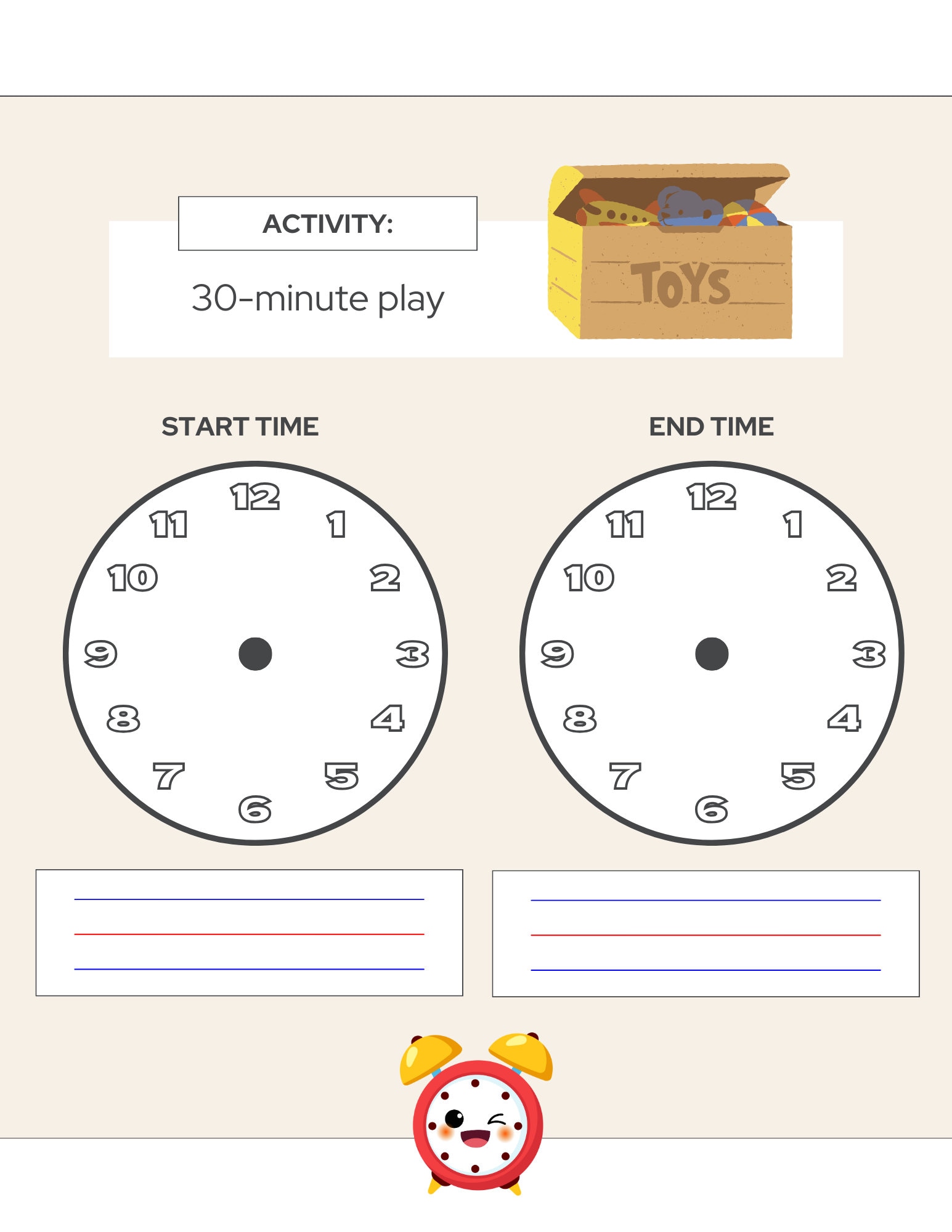 Learn the Clock Worksheets for Kids Downloadable and Printable - Etsy