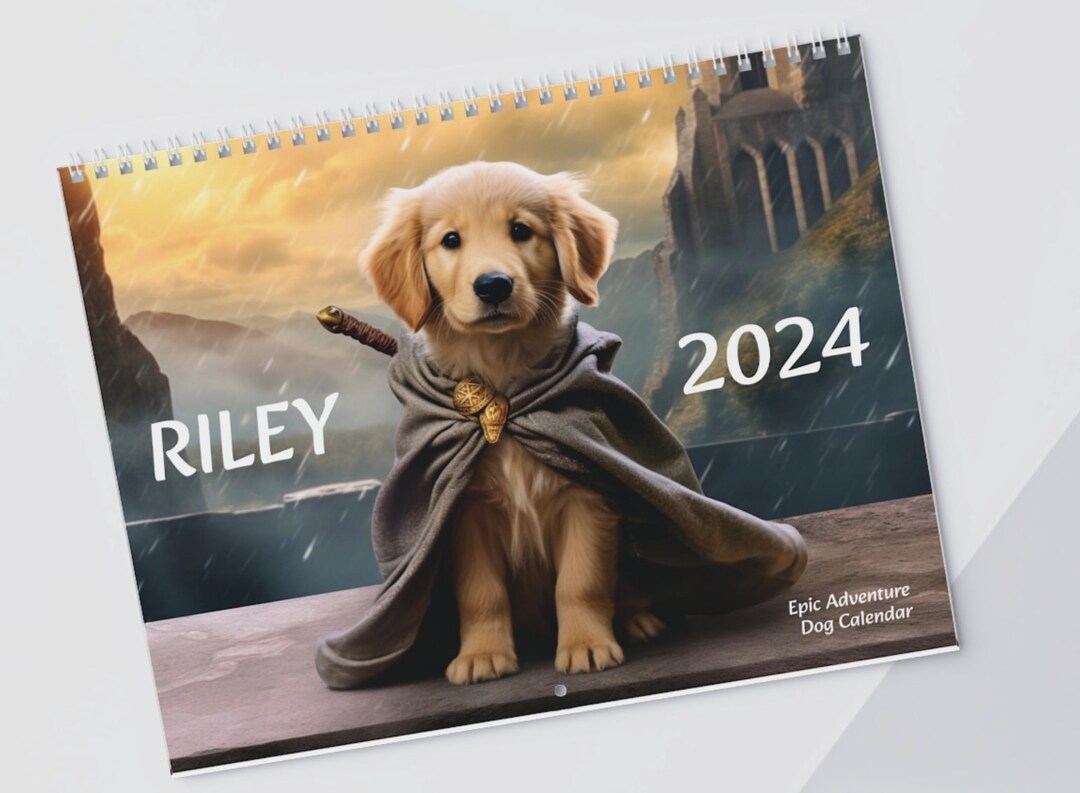 Custom Dog Calendar 2024 | Fantasy Adventure Edition - Etsy