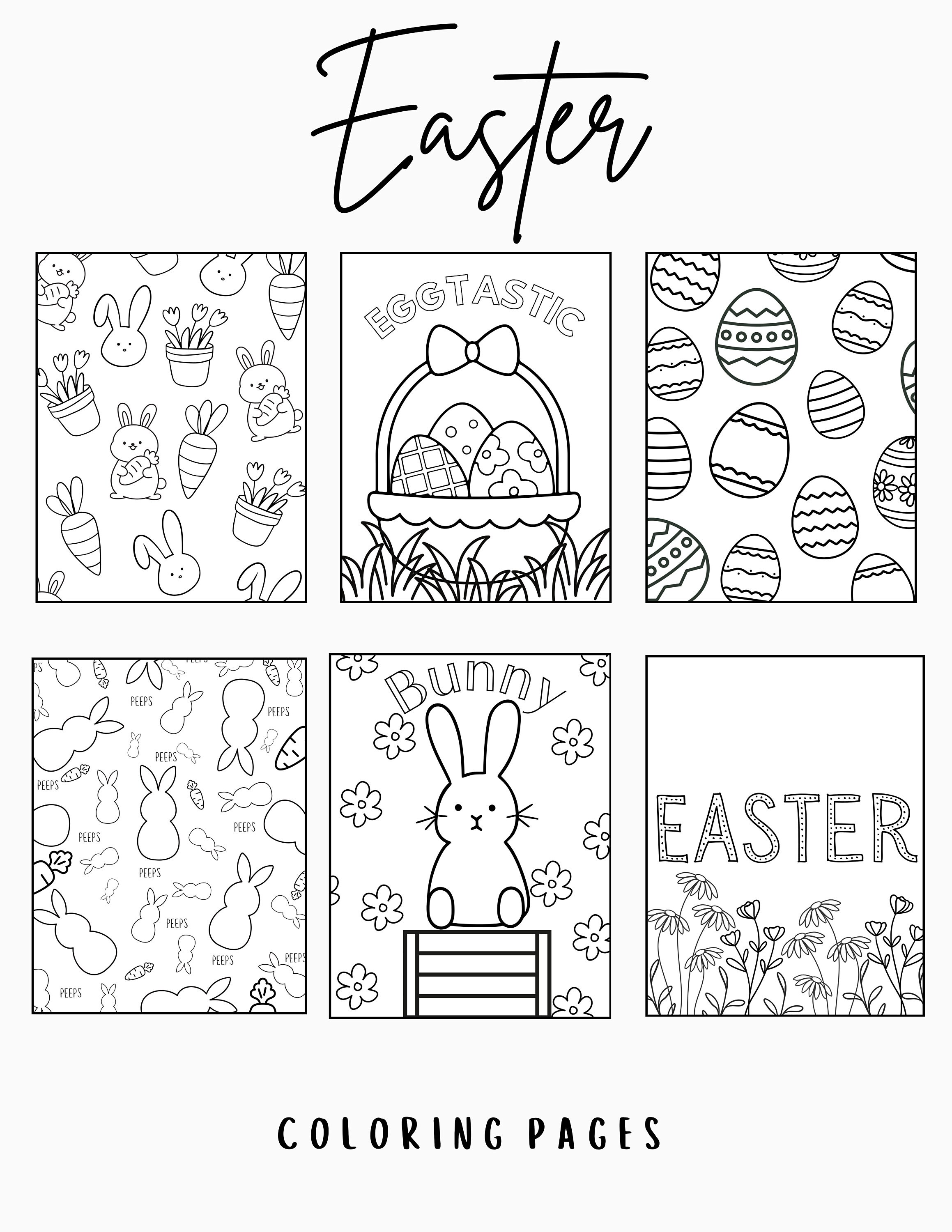 Cute Printable Easter Coloring Pages | Easter Coloring | Kids Printable ...
