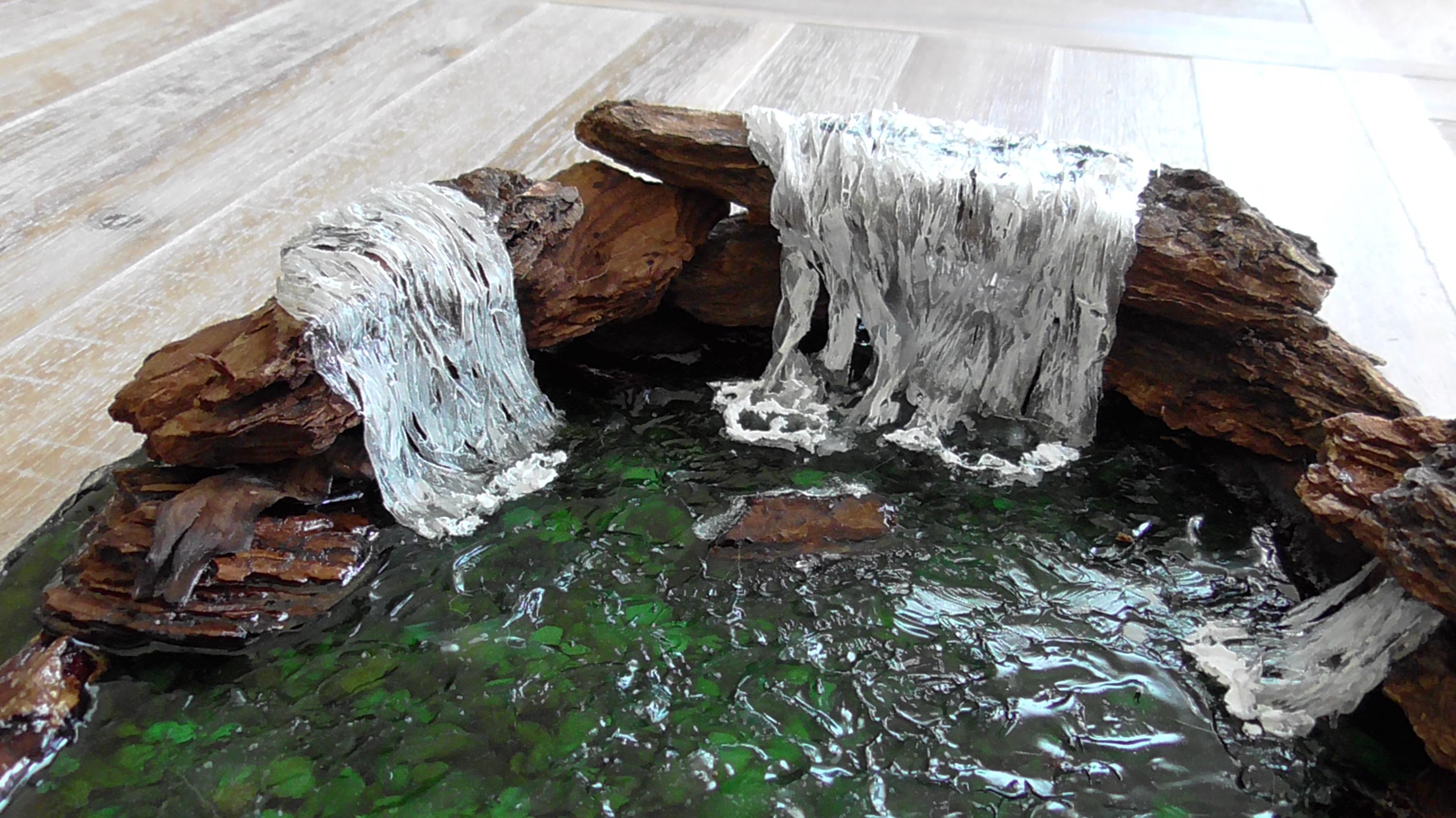 9 1/4" Mini Handcrafted Resin Waterfall Lake, Ocean for Dioramas ...