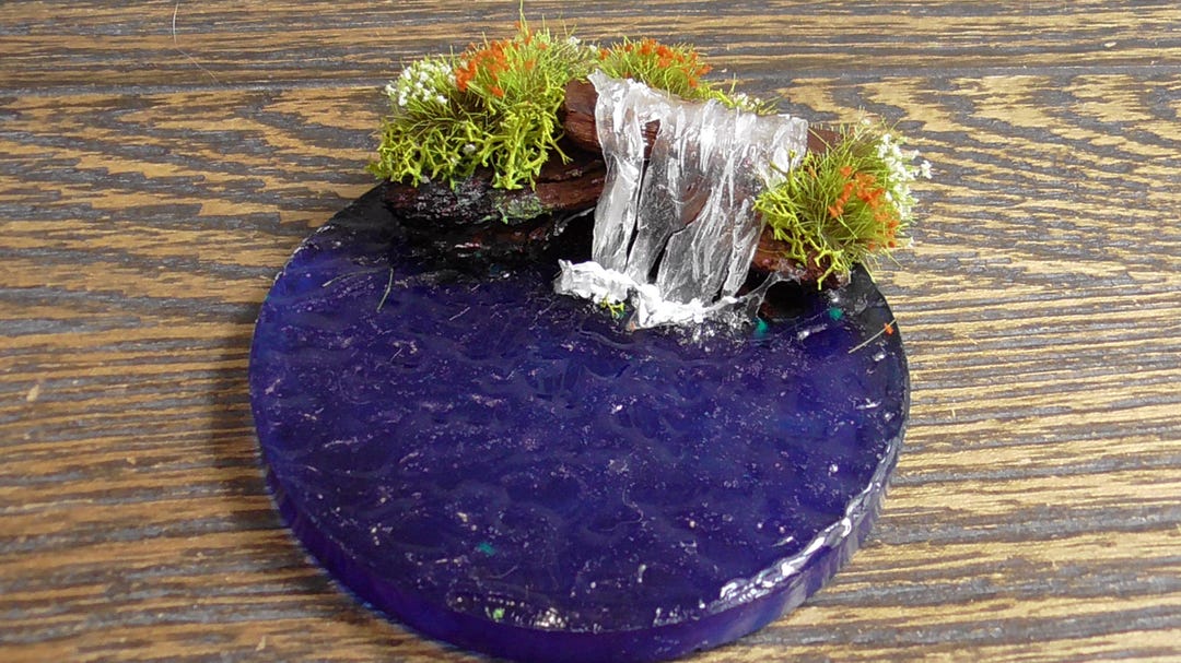 Pretty 3" Resin Waterfall Lake Pond Perfect for Seasonal Villages ...