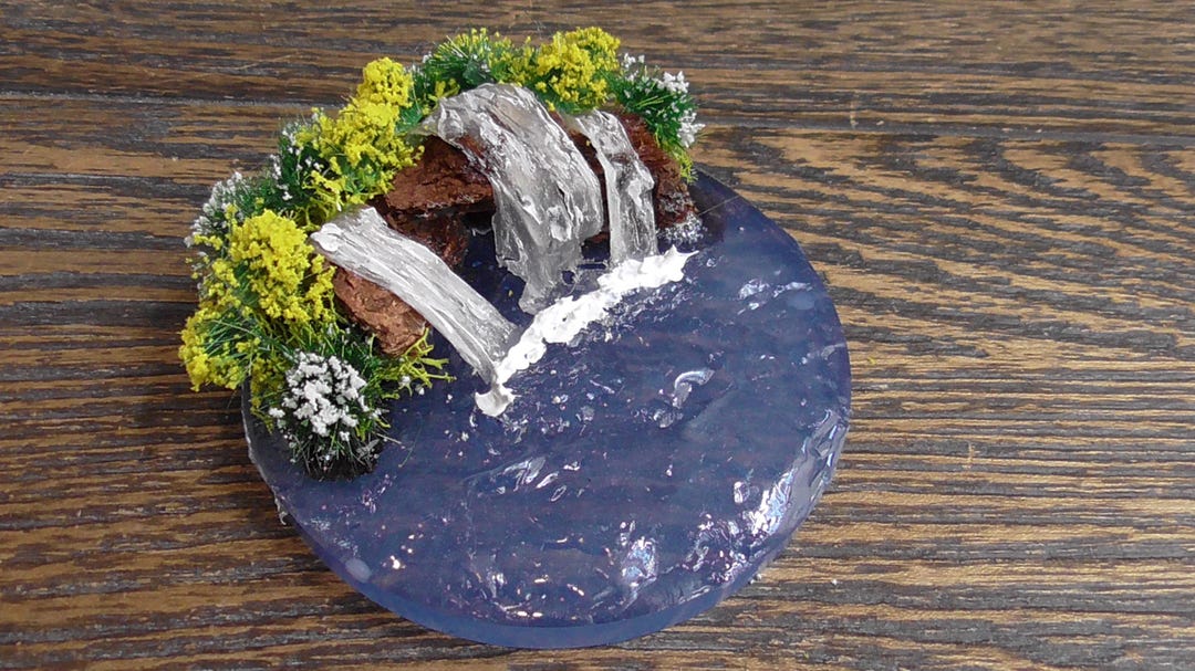 Pretty 3" Resin Waterfall Lake Pond Perfect for Seasonal Villages ...