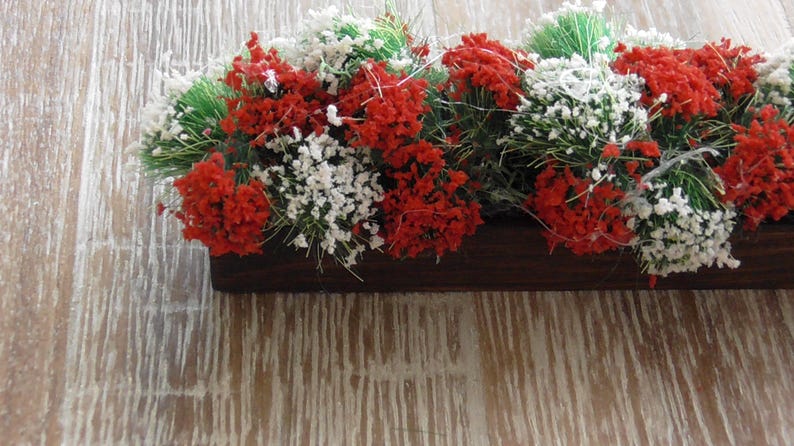 Handcrafted Mini Wood Flower Box for Seasonal Village Displays ...