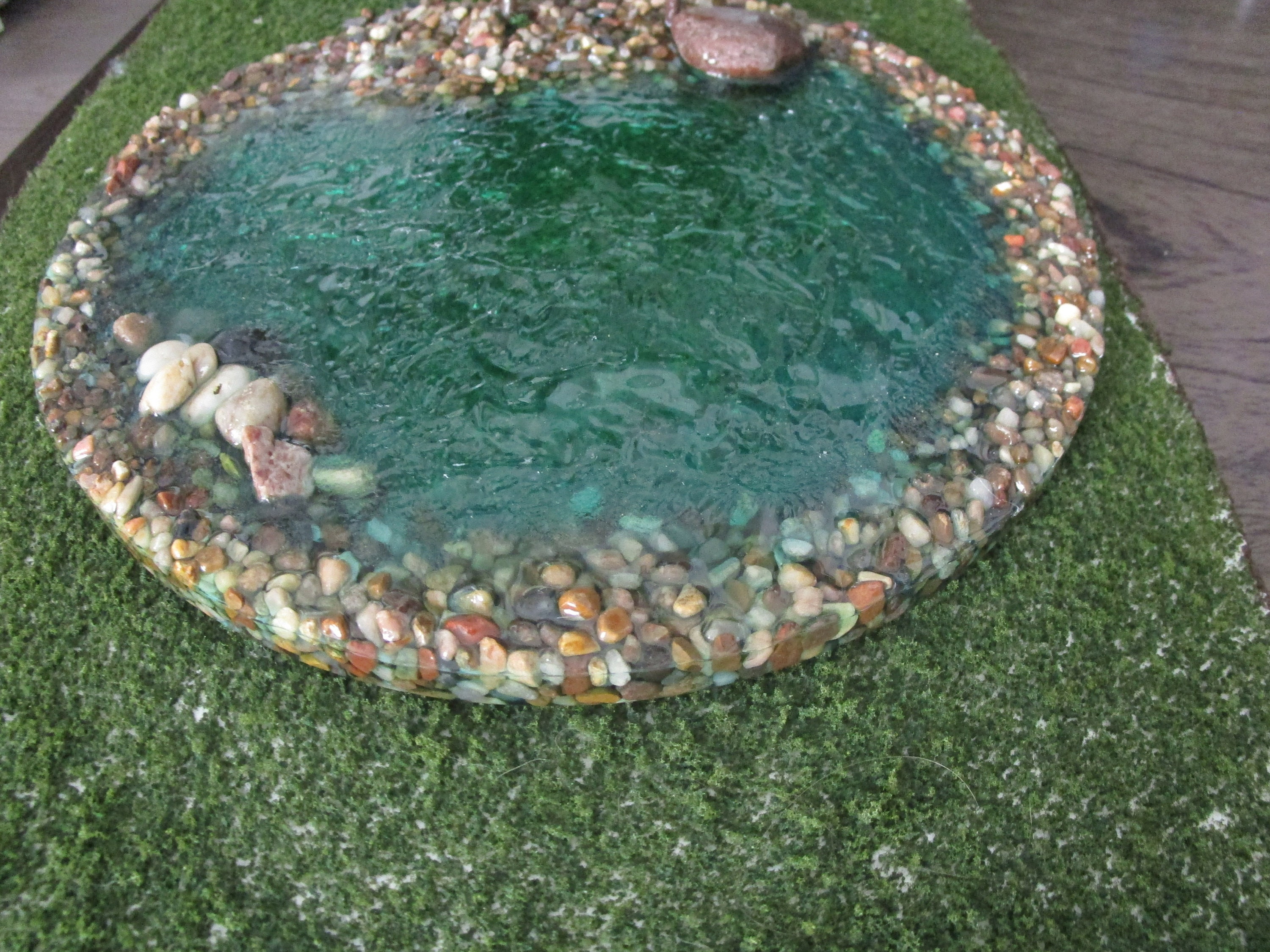 Realistic Looking 9 Resin Lake / Pond W Trees Perfect for Seasonal ...