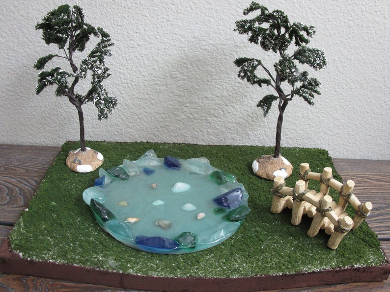 Lovely 7 Resin Lake / Pond Perfect Villages Dioramas Terrariums and ...