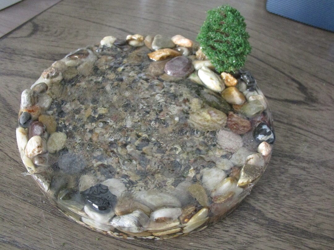 Realistic Looking 7 Resin Lake / Pond W Tree Perfect for Seasonal ...