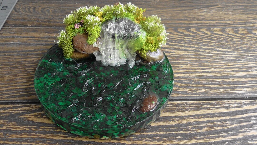 Pretty Realistic Waterfall Pond Perfect for Seasonal Villages, Dioramas ...