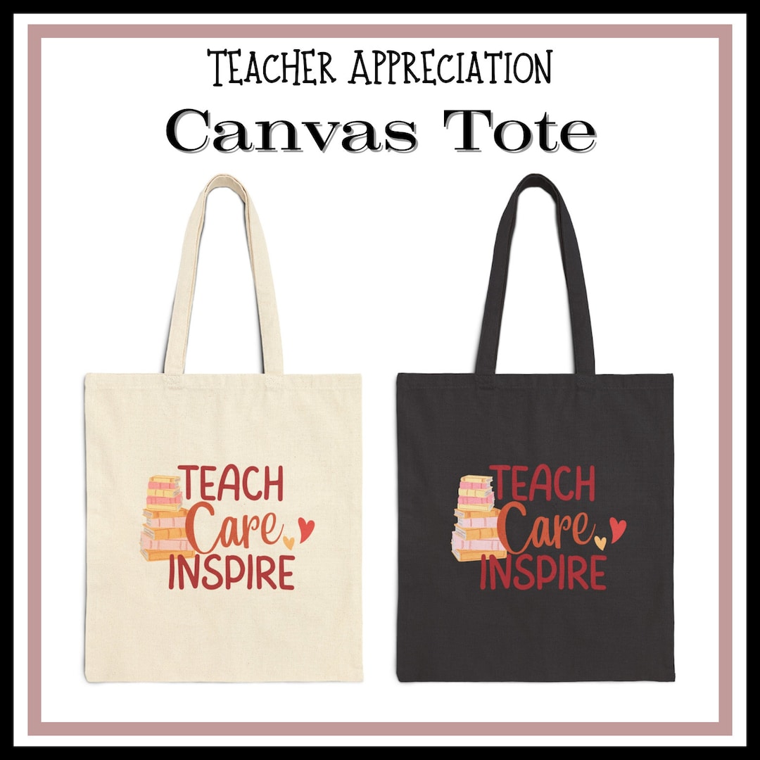 Teacher Appreciation Canvas Tote Bag Teacher Appreciation Ideas ...