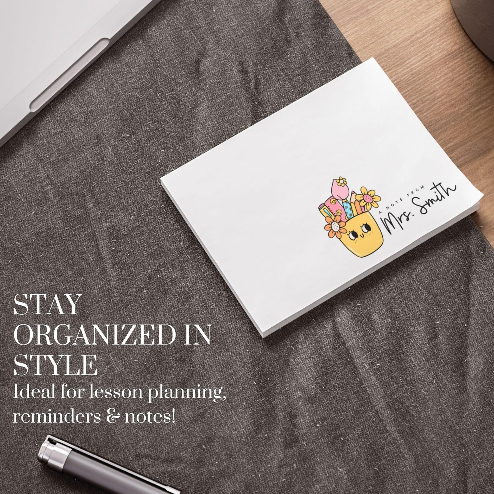Personalized Post-it® Notes: Custom Teacher Notepad, to Do List - Etsy
