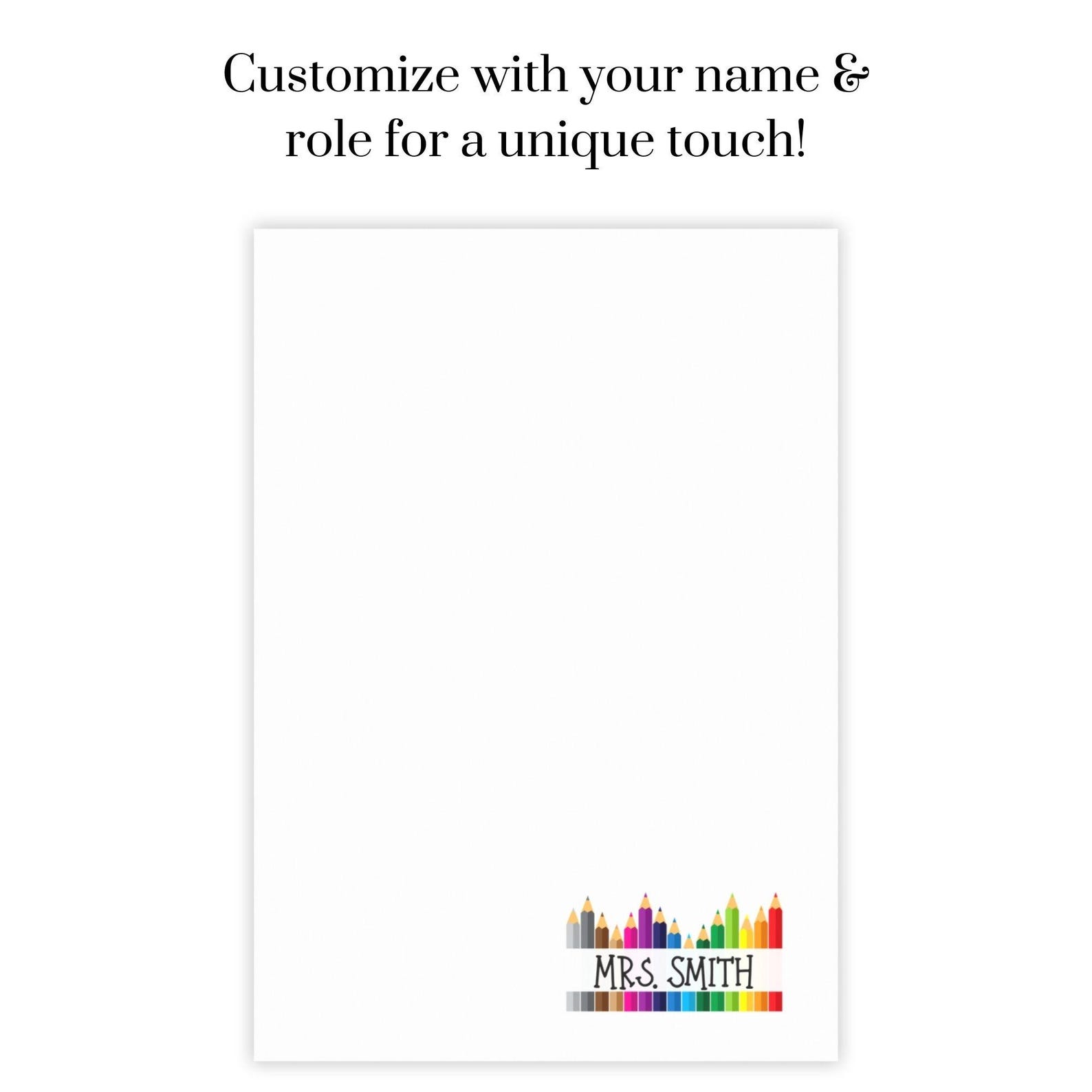 Personalized Post-it® Note Pads for Teacher, Custom Notepad, to Do List ...