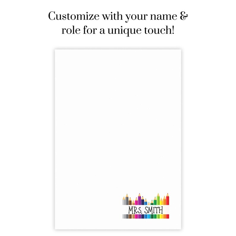 Personalized Post-it® Note Pads for Teacher, Custom Notepad, to Do List ...
