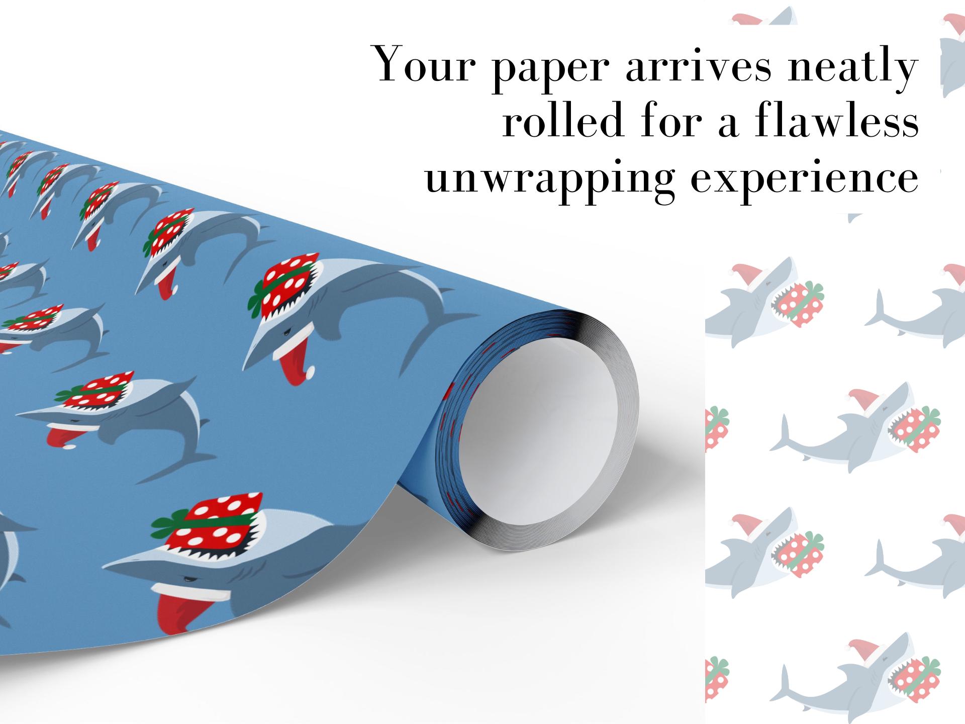 Ocean-themed Gift Wrap Sharks Design for Birthdays Holidays Parties - Etsy