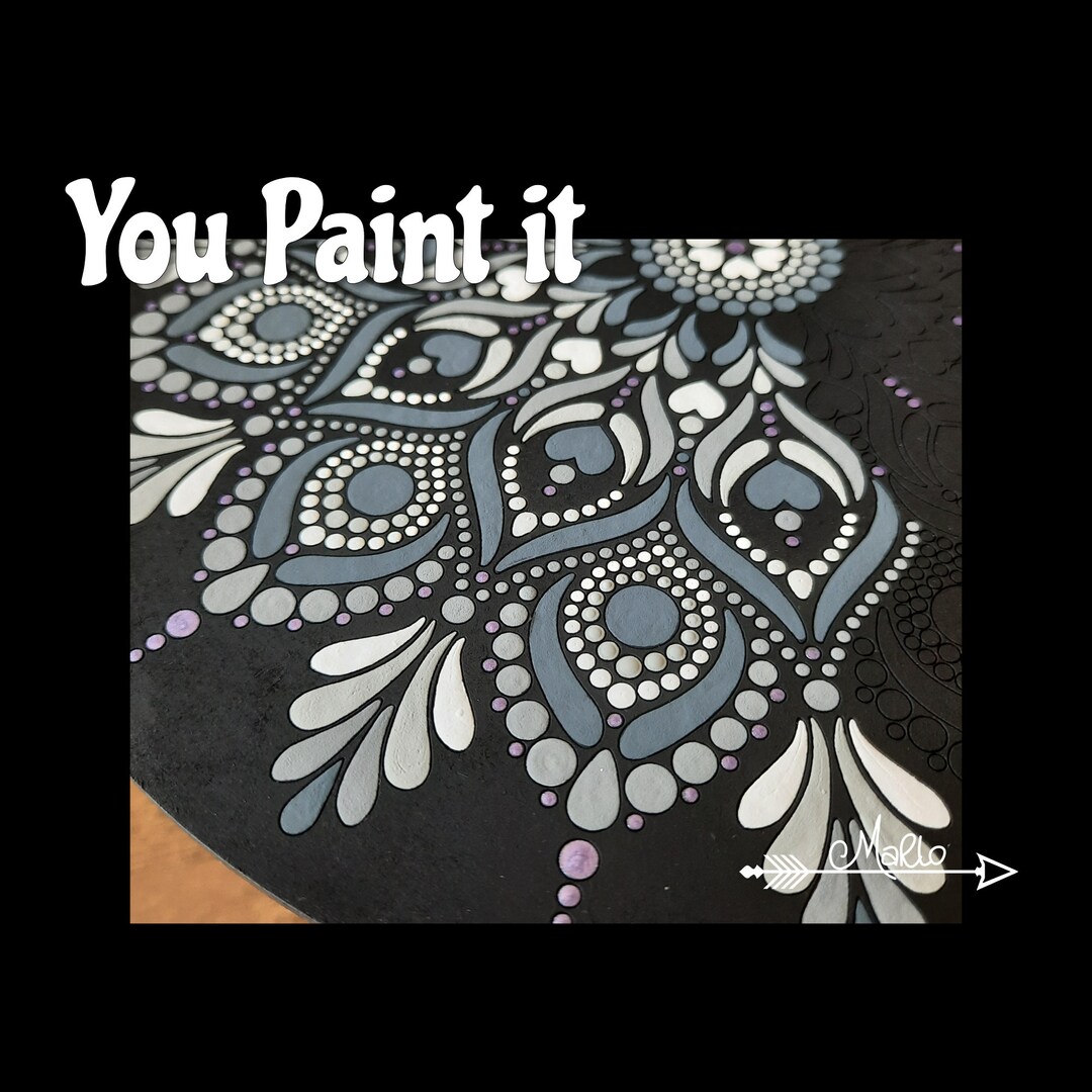 No.28 Dot Mandala Pattern | Paint Your Own DIY | 10" Diameter Board ...