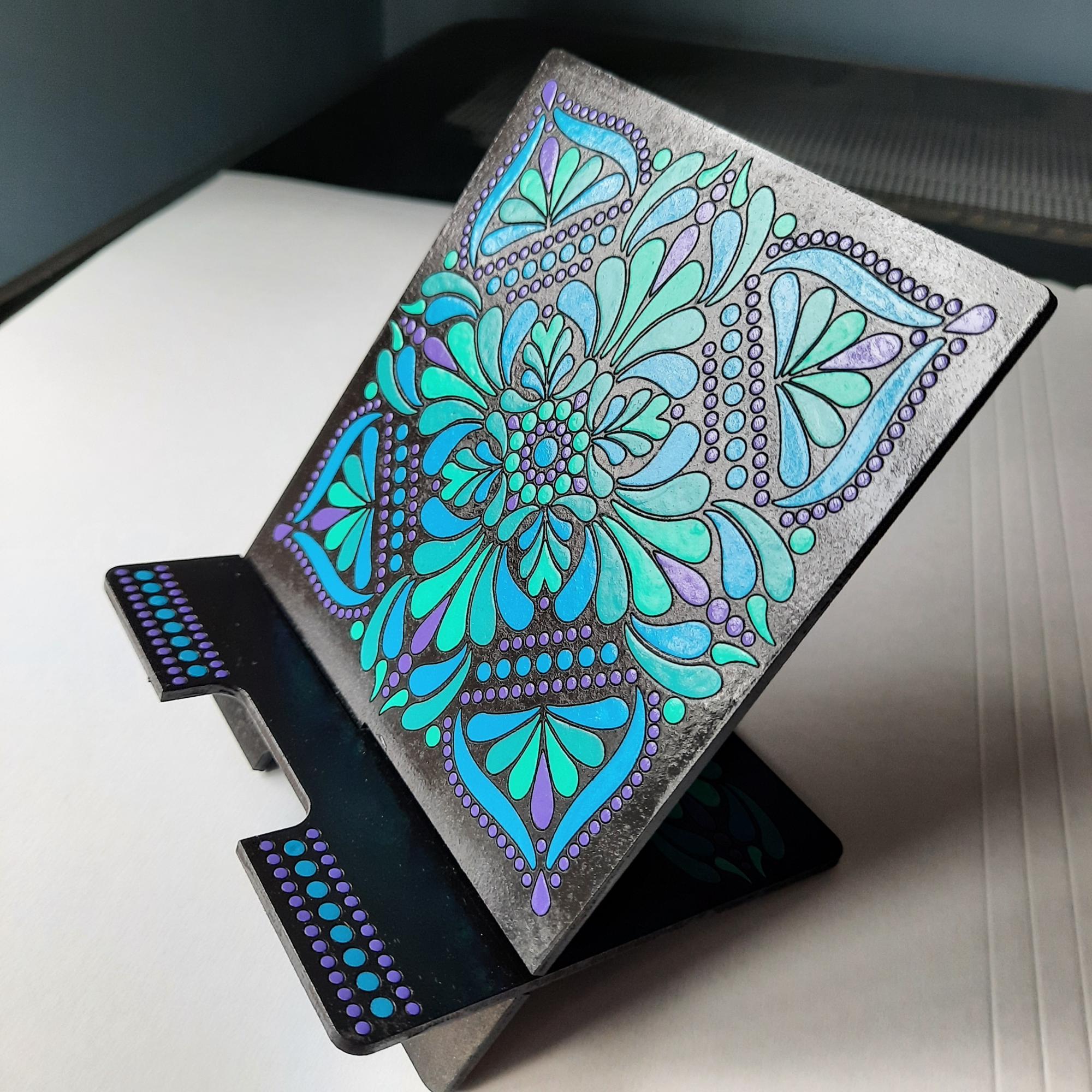 Mandala Hand Painted Phone Stand Gift for Her, Him Dot Art - Etsy