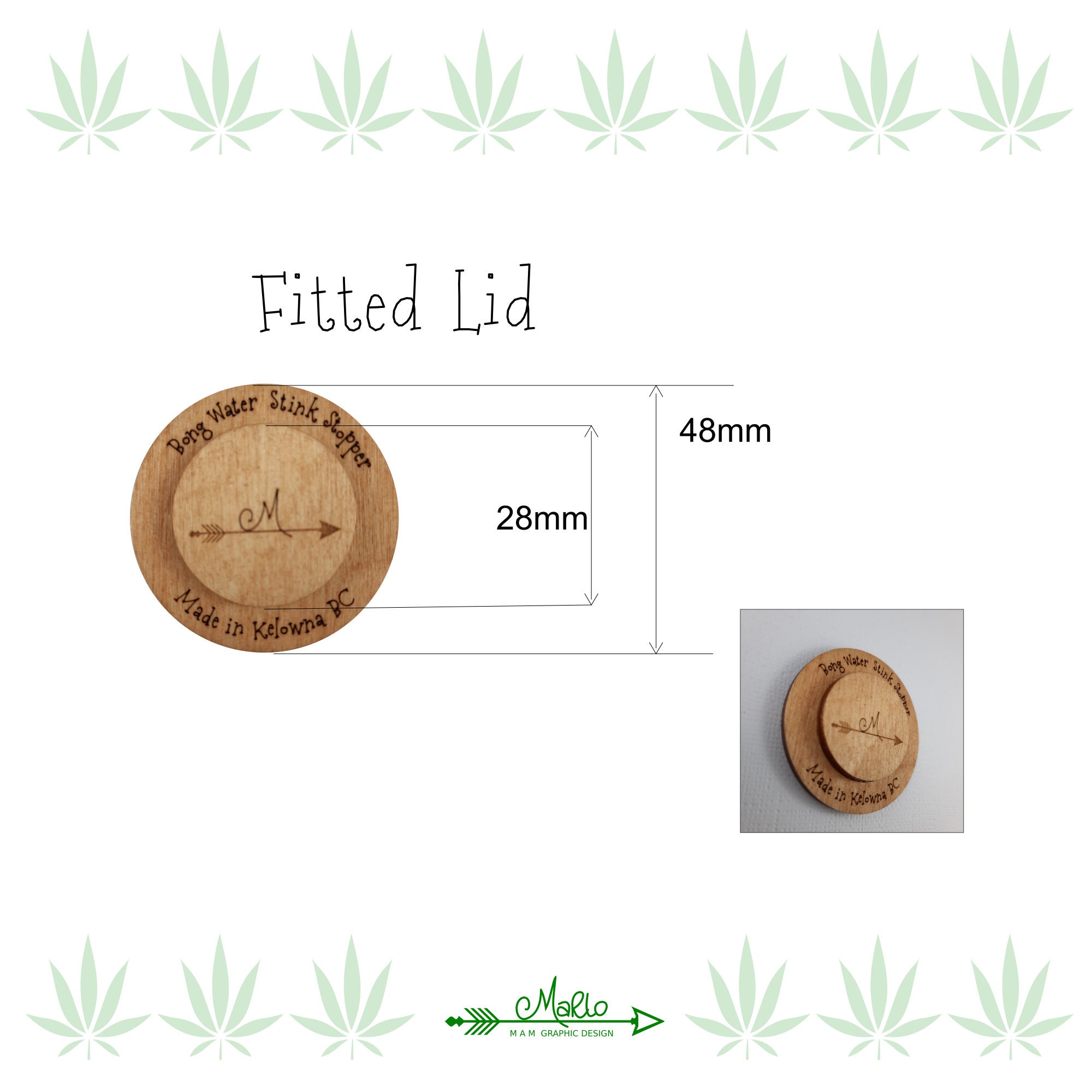 Bong Water Stink Stopper - Hand Painted | Laser Engraved Wood | - Etsy