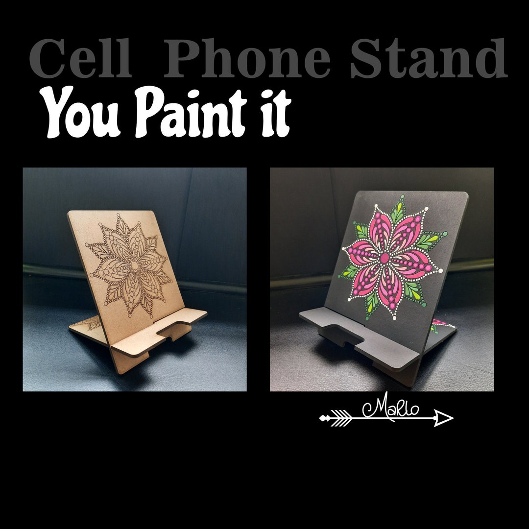 Paint Your Own No.27 Dot Mandala Pattern Cell Phone Stand DIY Paint ...