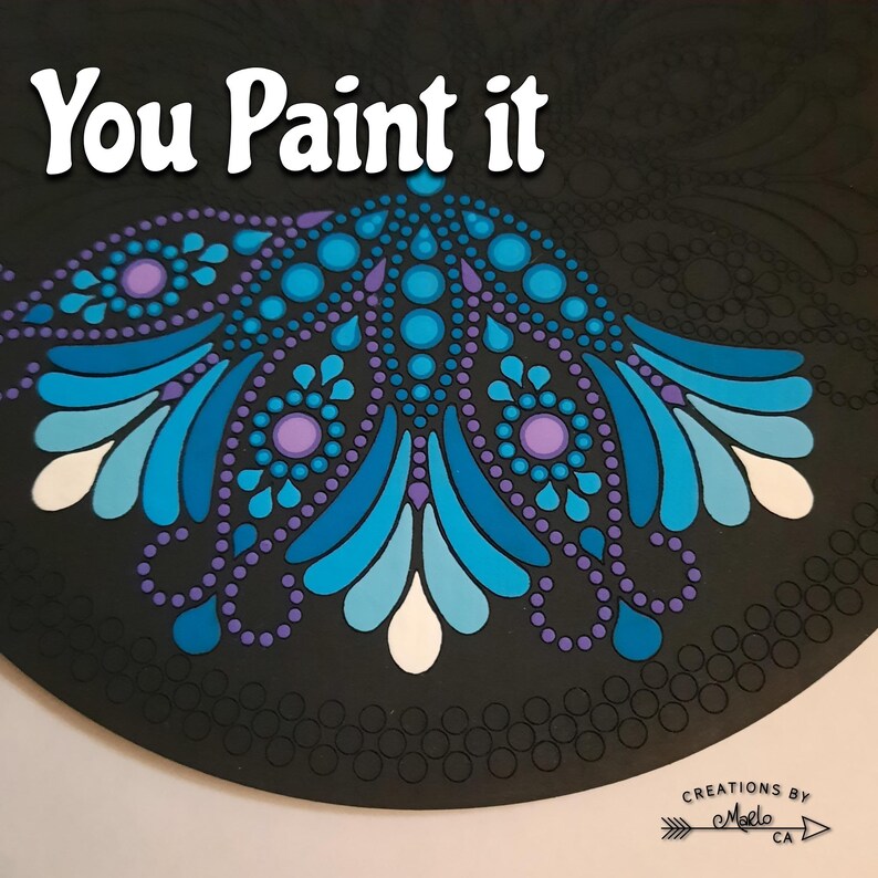Paint Your Own No.46 Dot Mandala Pattern DIY 7.25 Diameter Board Paint ...