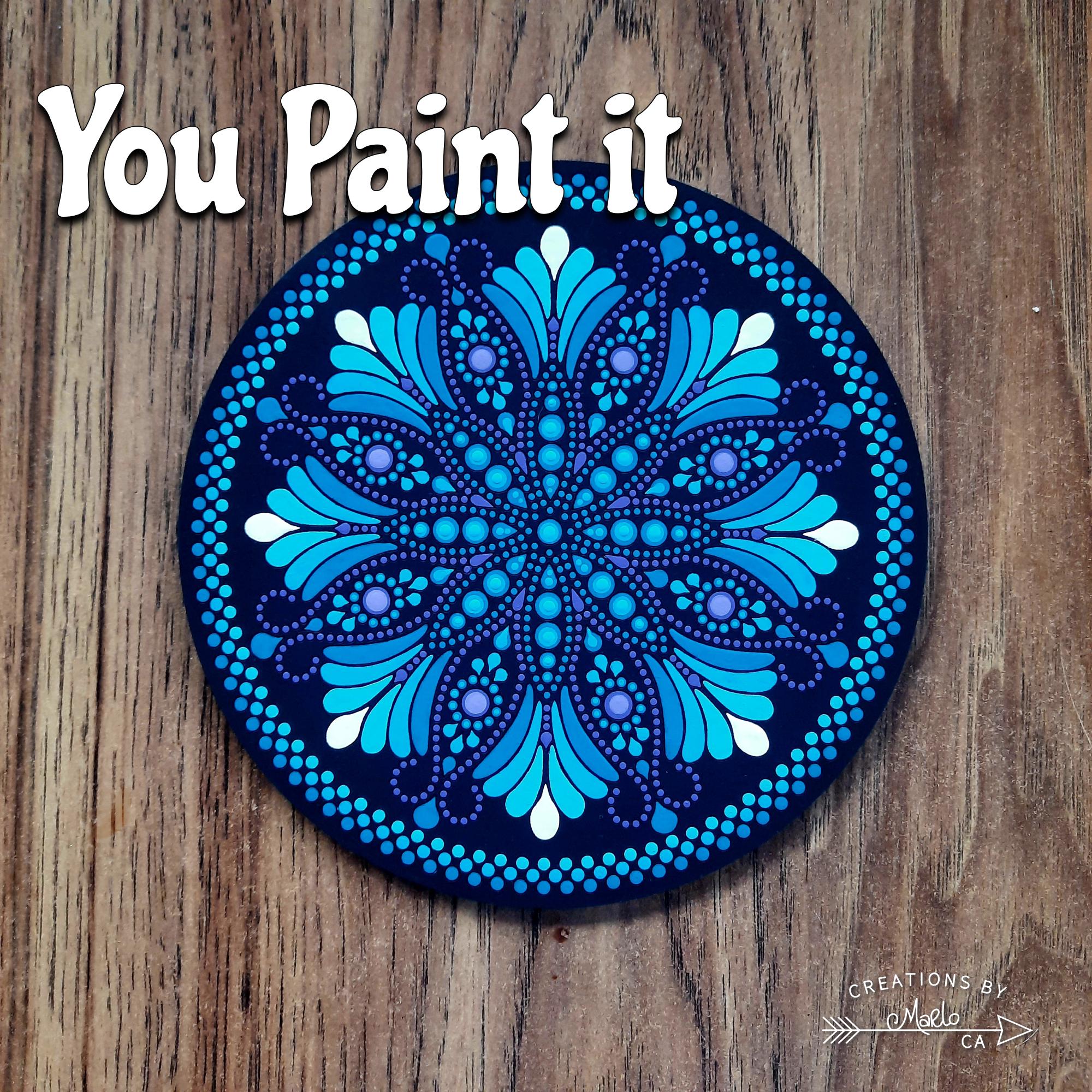 Paint Your Own No.46 Dot Mandala Pattern DIY 7.25 Diameter Board Paint ...