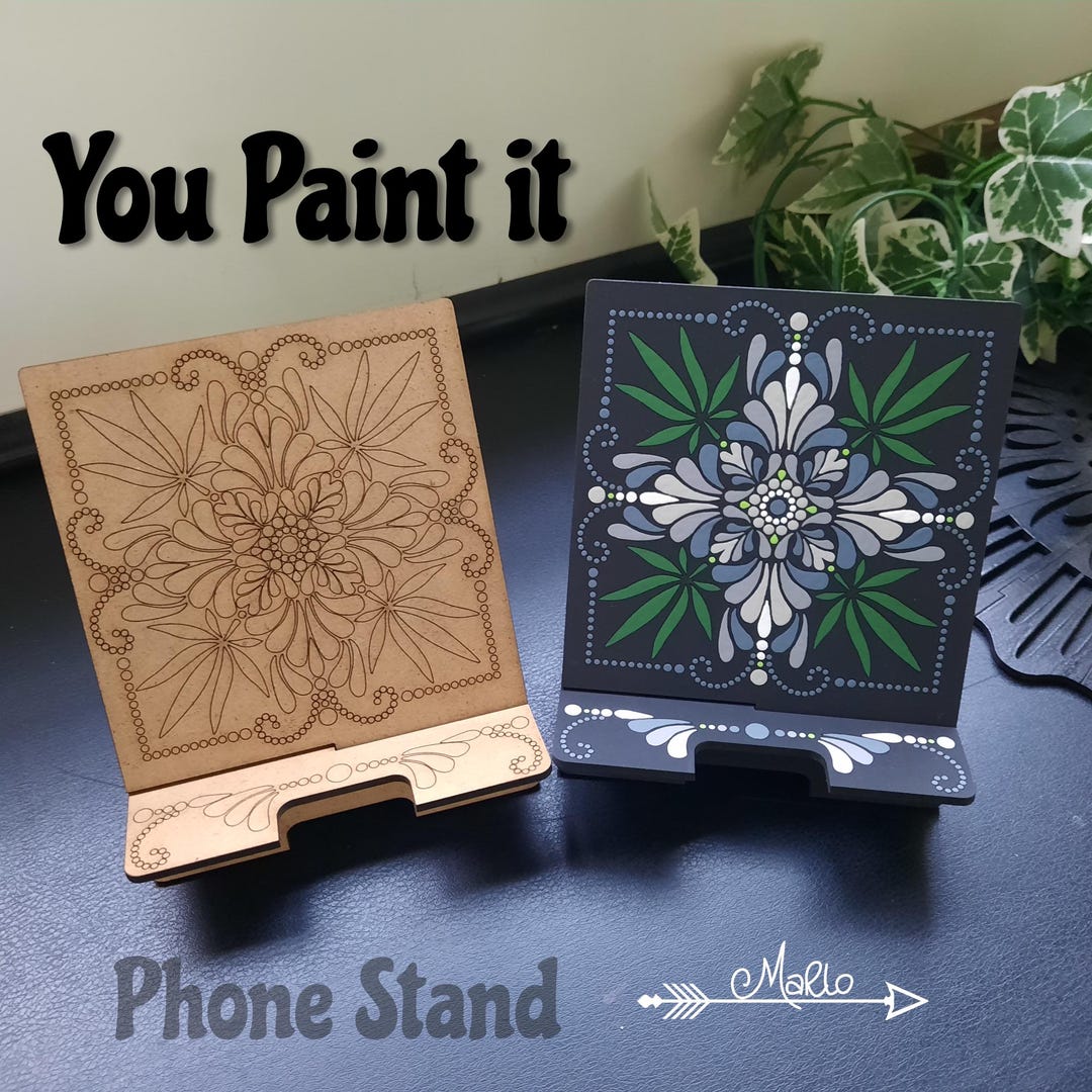 No.36 420 Special Dot Mandala Pattern Cell Phone Stand DIY Paint Craft ...