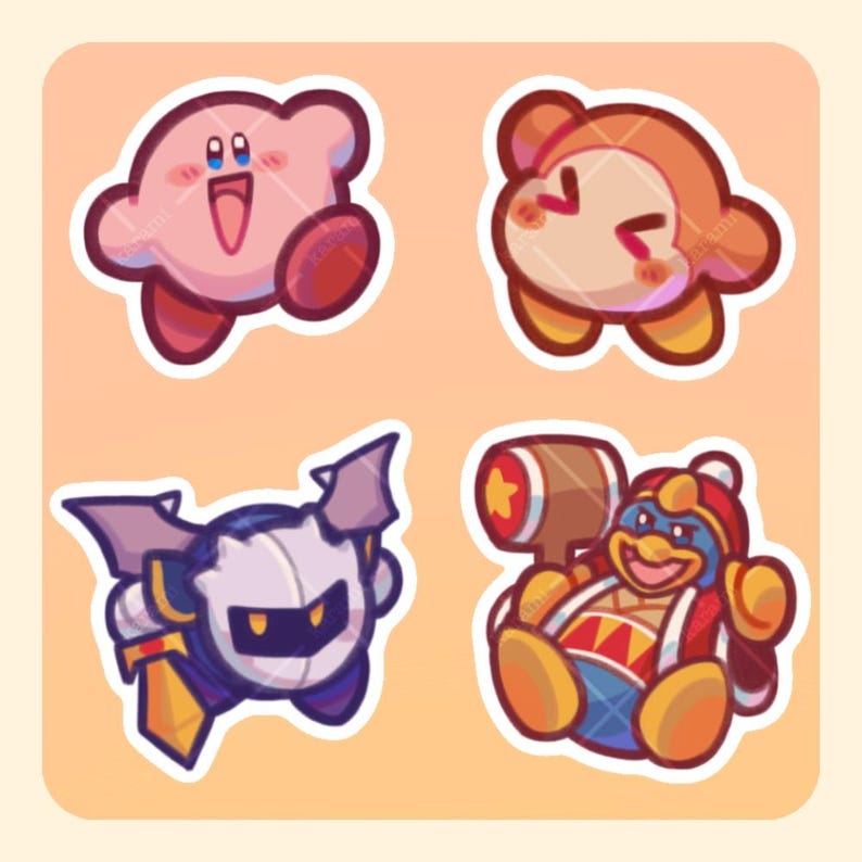 Kirby Acrylic Phone Charms - Etsy