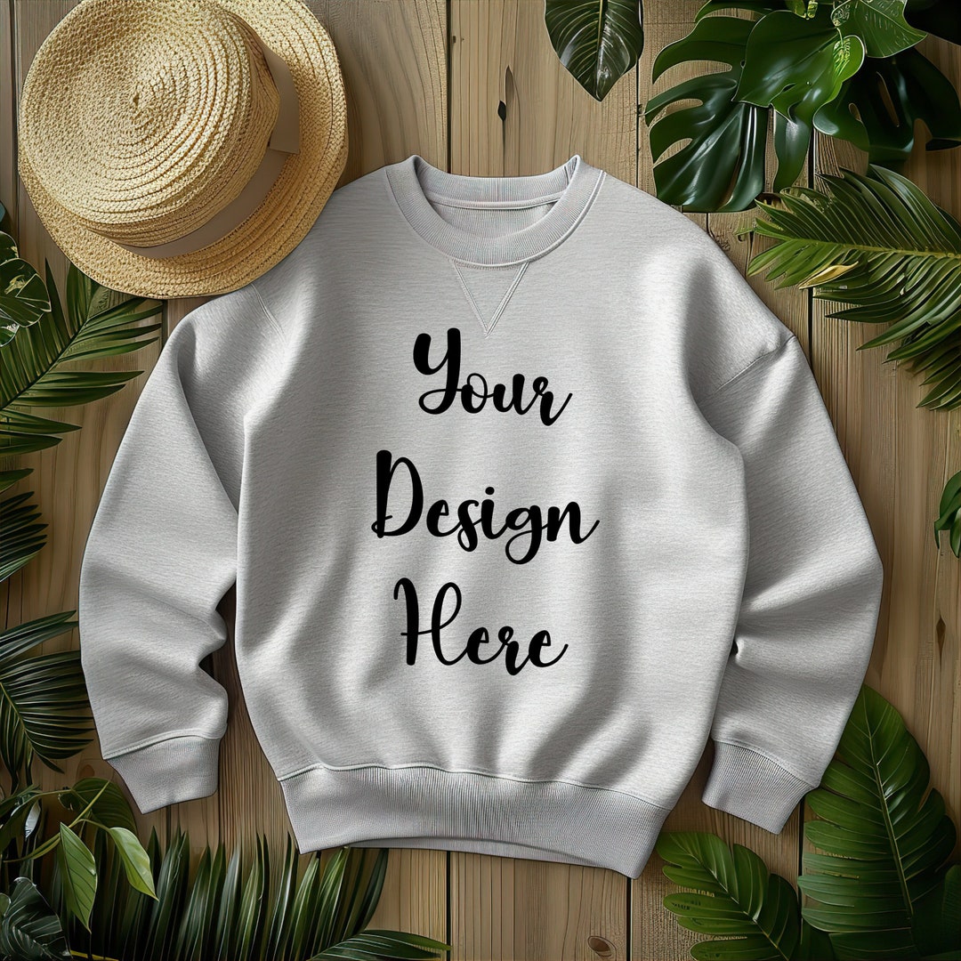 INSTANT DOWNLOAD Gray Sweatshirt Mock Up, COMMERCIAL Use, Digital ...