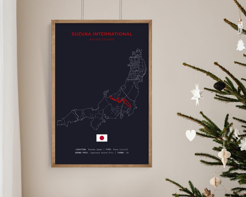 Formula 1 Japan Track Map, Japanese Grand Prix Poster (A4 Printable PDF ...