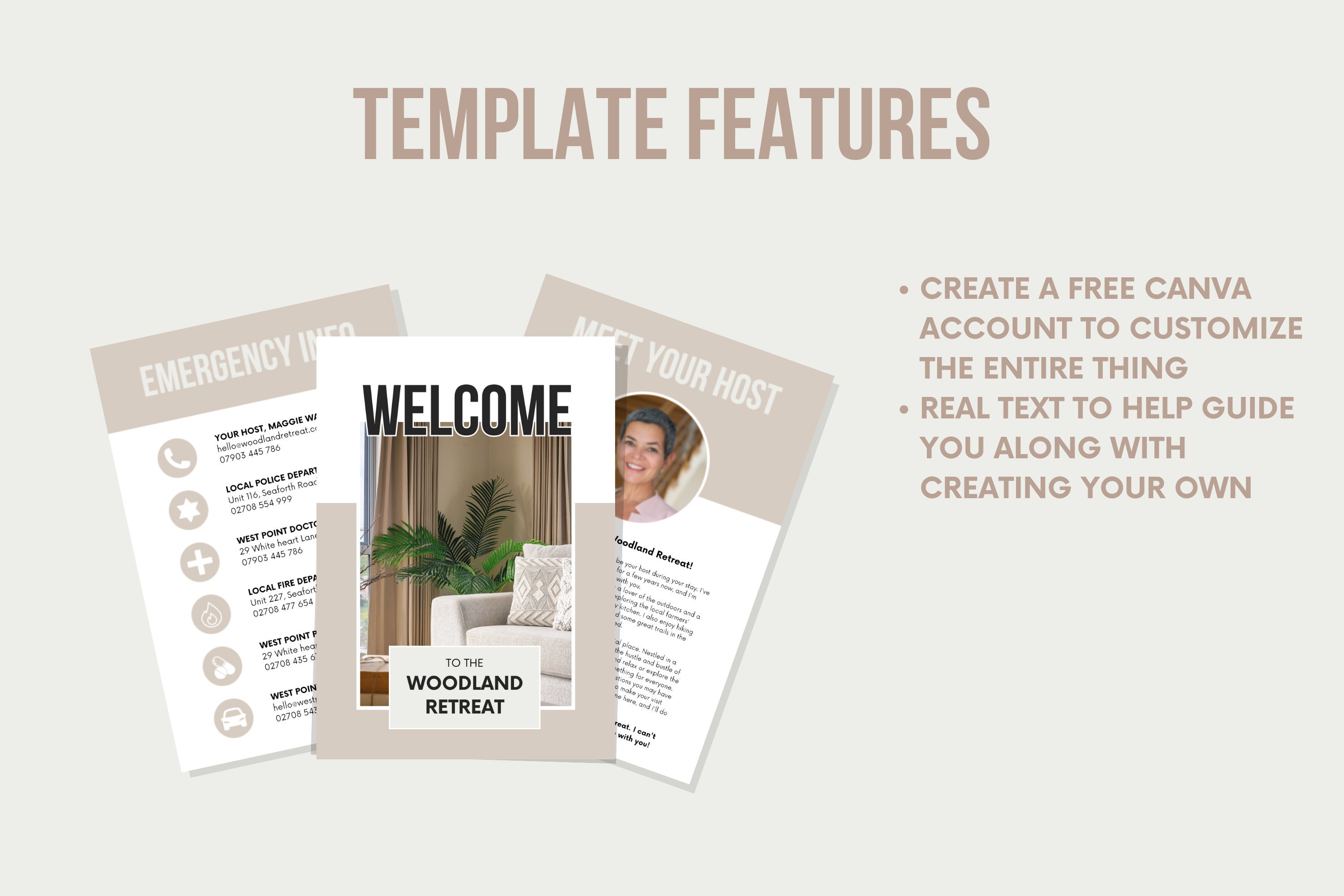 Airbnb Rental Home Printable Customizable Welcome Binder - Etsy