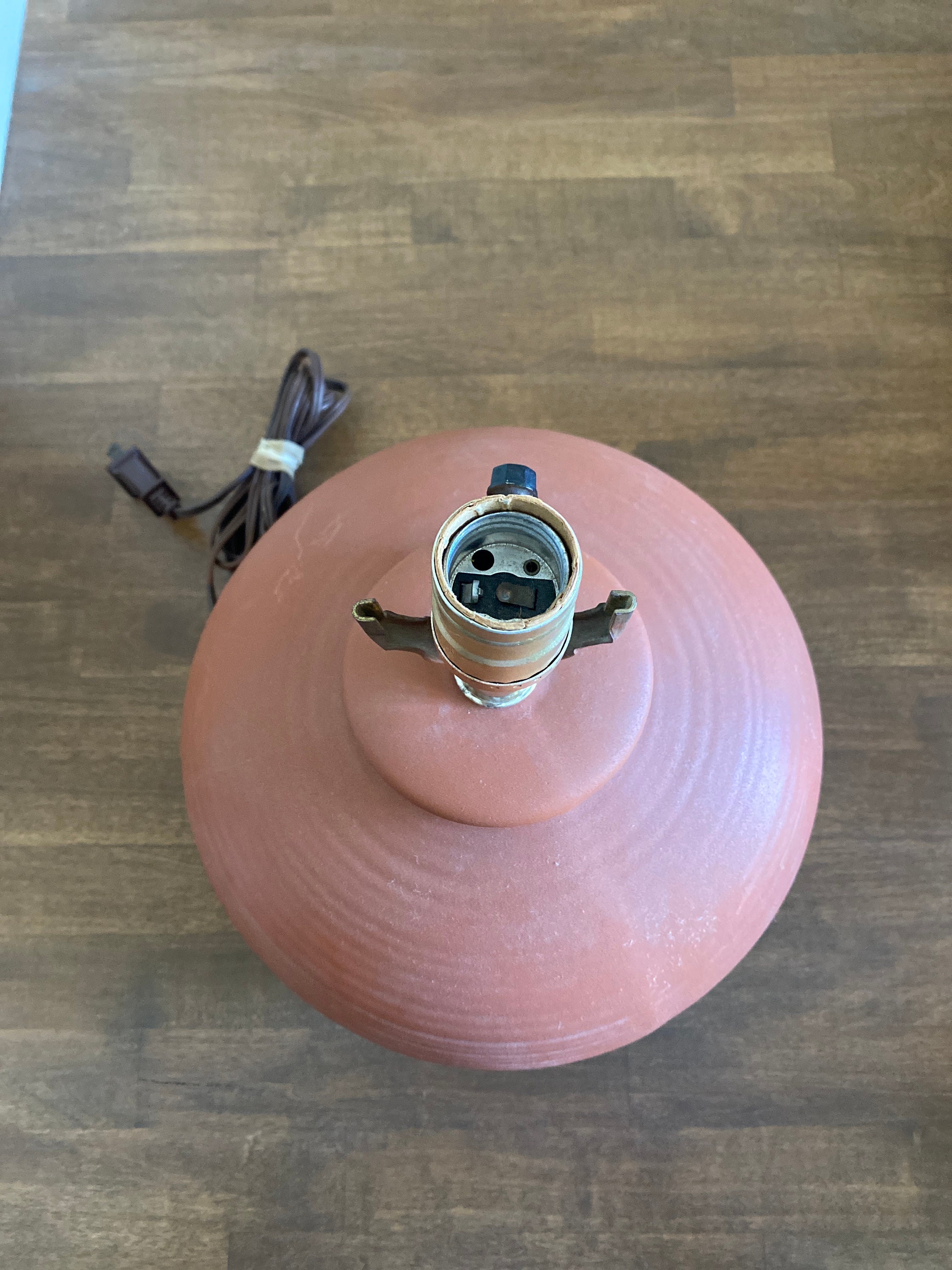 Boho Terracotta Round Ceramic Accent Lamp Painted Small Lamp Base 9 ...