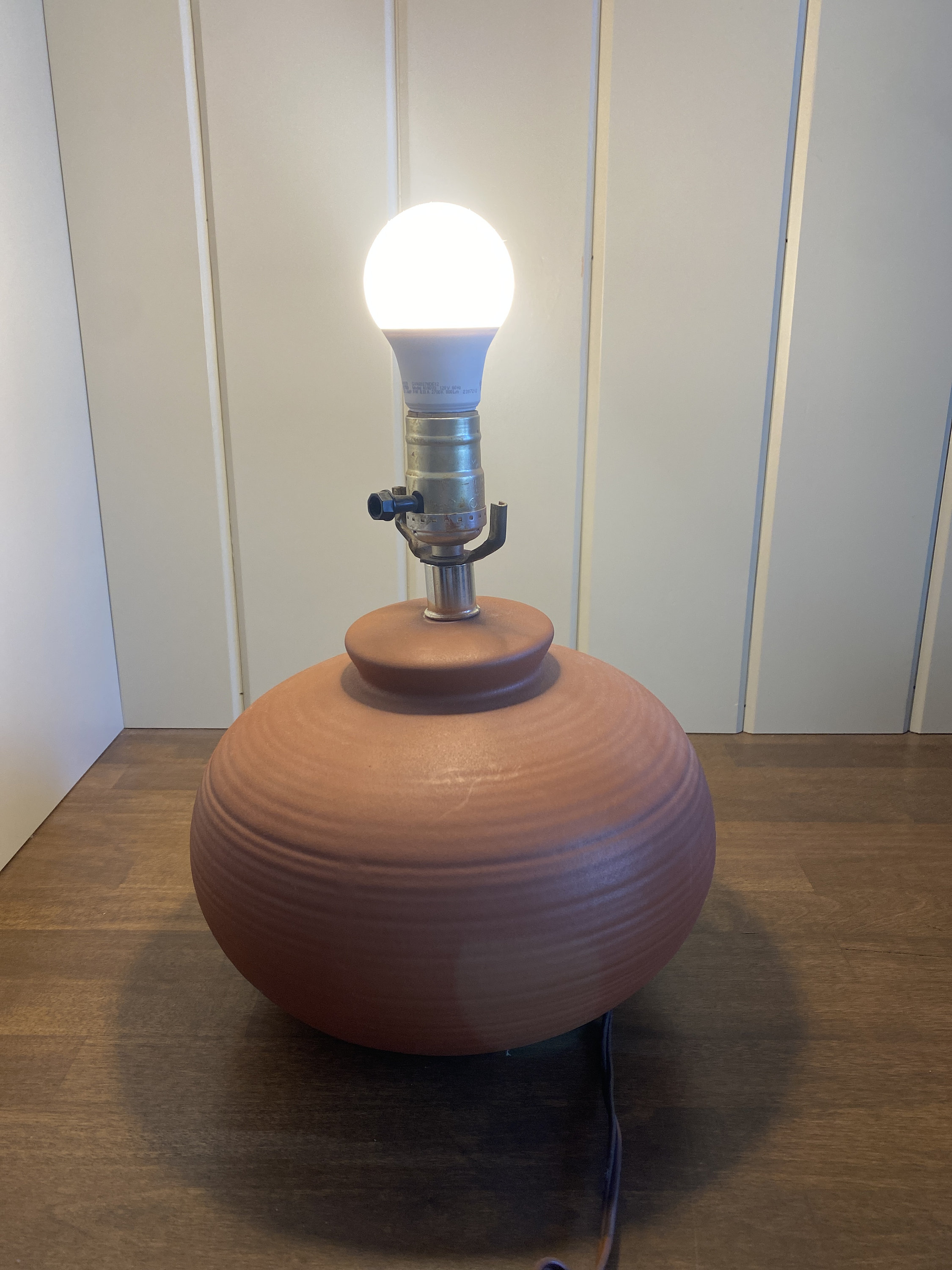 Boho Terracotta Round Ceramic Accent Lamp Painted Small Lamp Base 9 ...