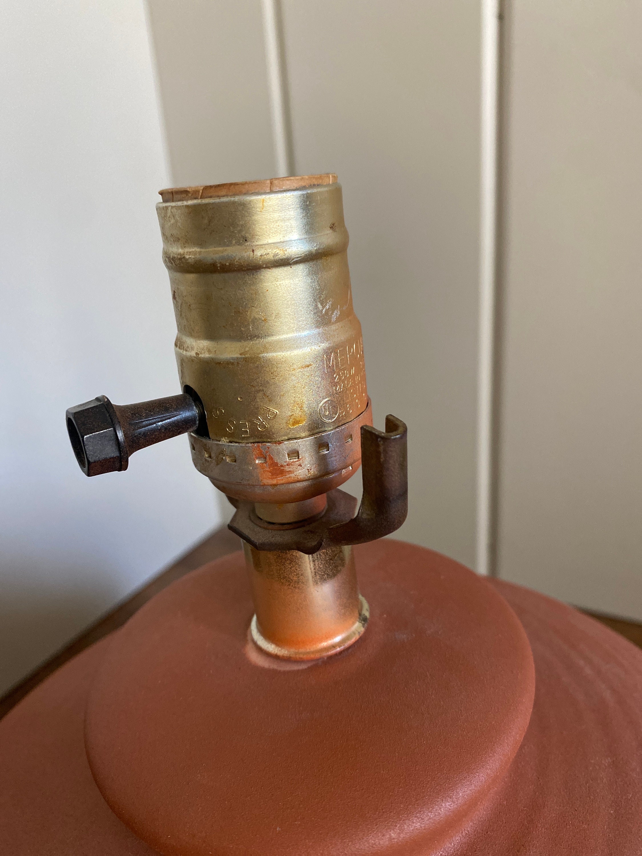 Boho Terracotta Round Ceramic Accent Lamp Painted Small Lamp Base 9 ...