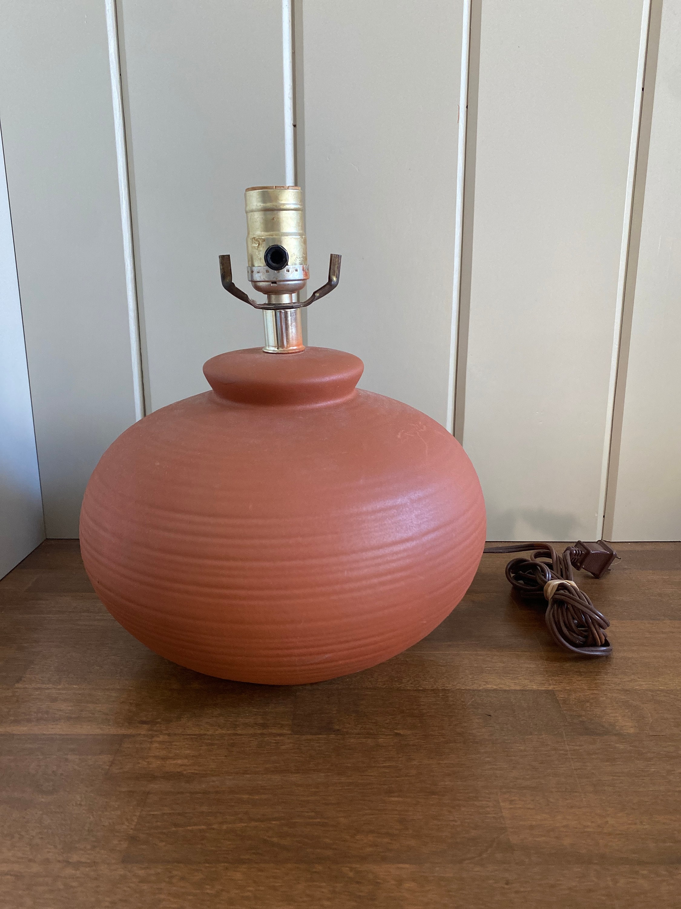 Boho Terracotta Round Ceramic Accent Lamp Painted Small Lamp Base 9 ...