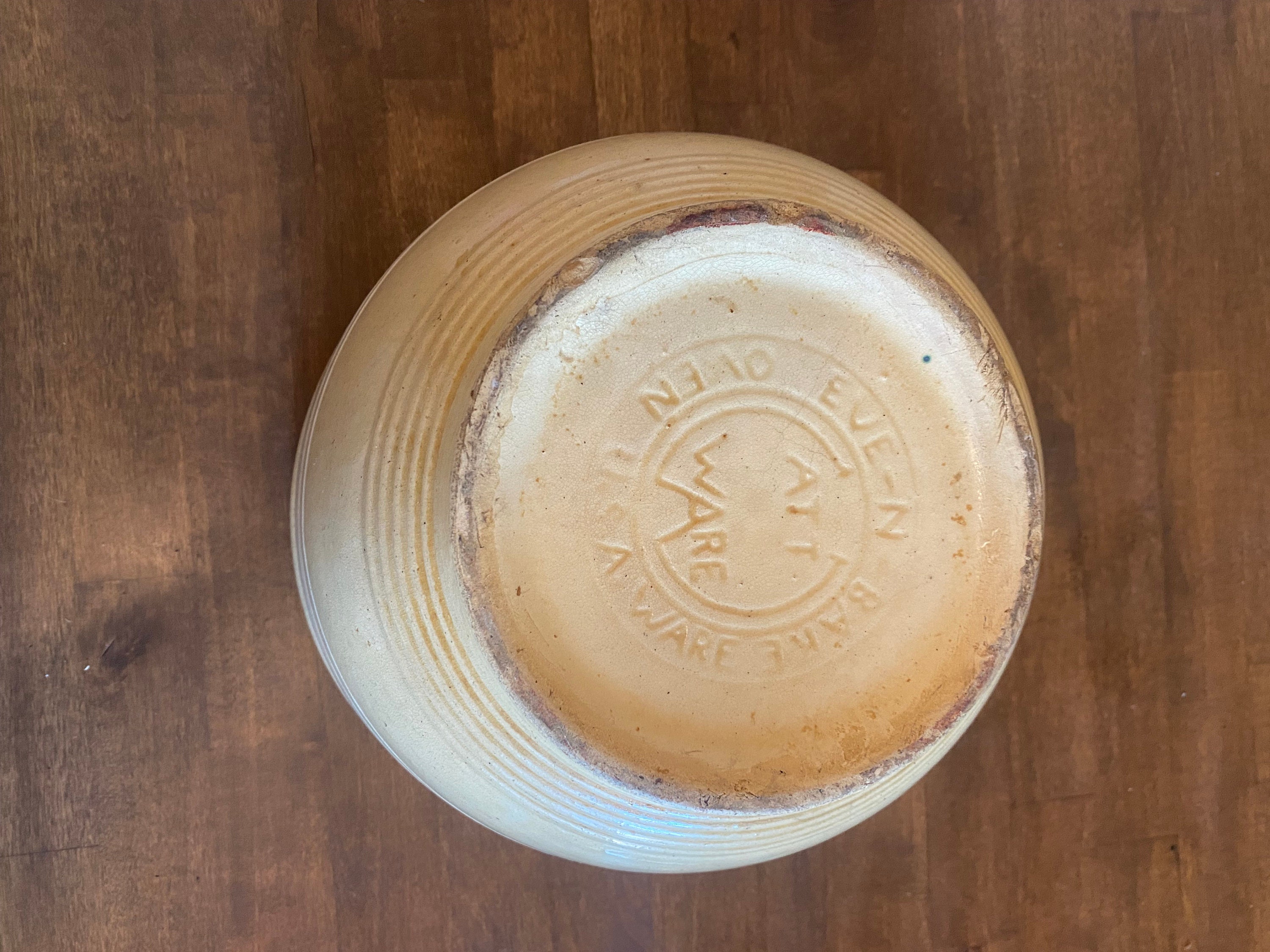 Antique Yellow Ware Watt Ware Eve-n Bake Ovenware Large Bowl - Etsy