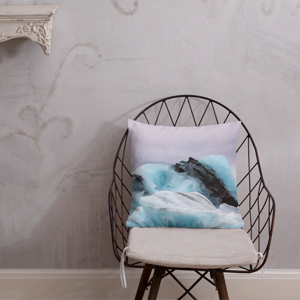Iceland Volcano and Ice Premium Pillow - Etsy