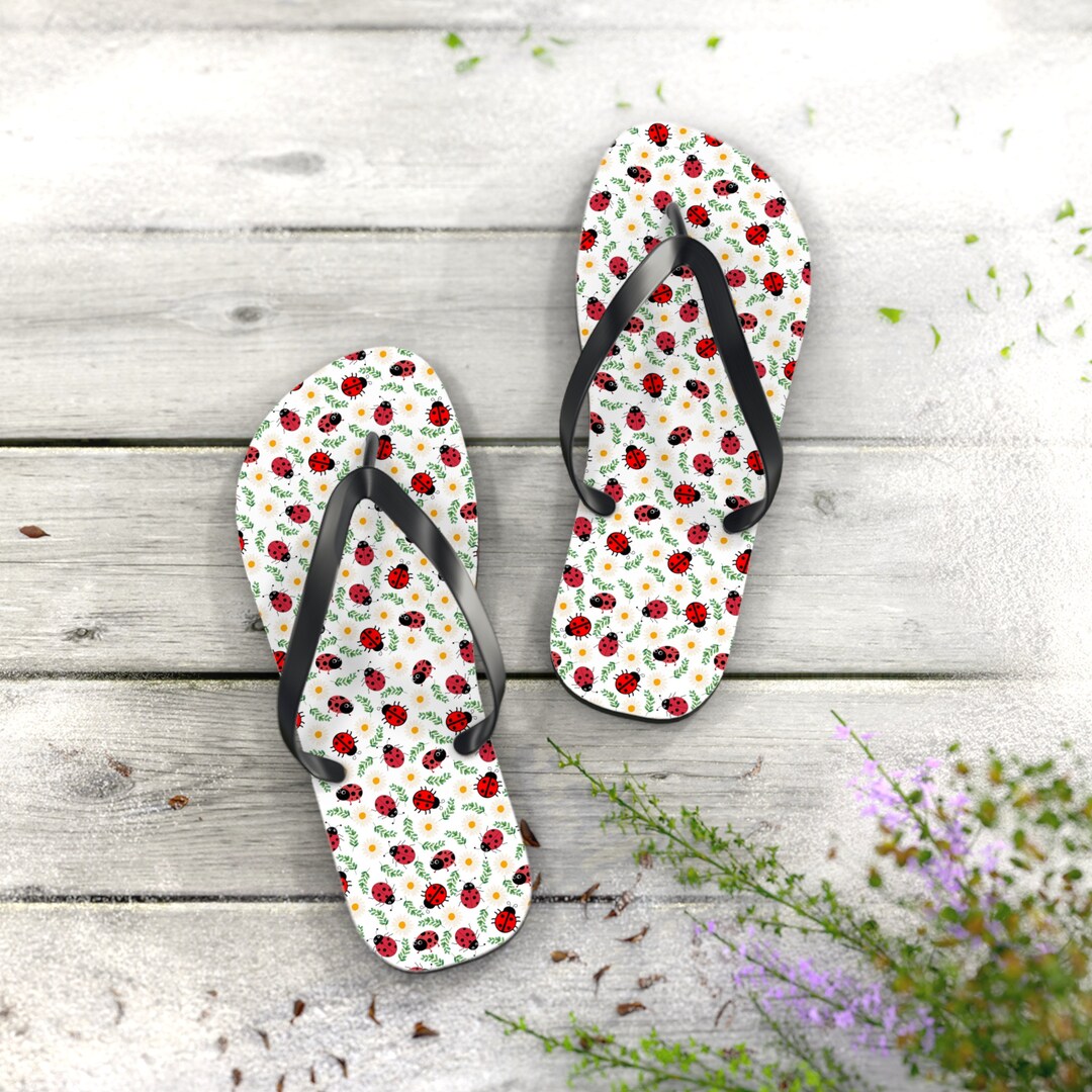 Ladybug Flip Flops - Etsy