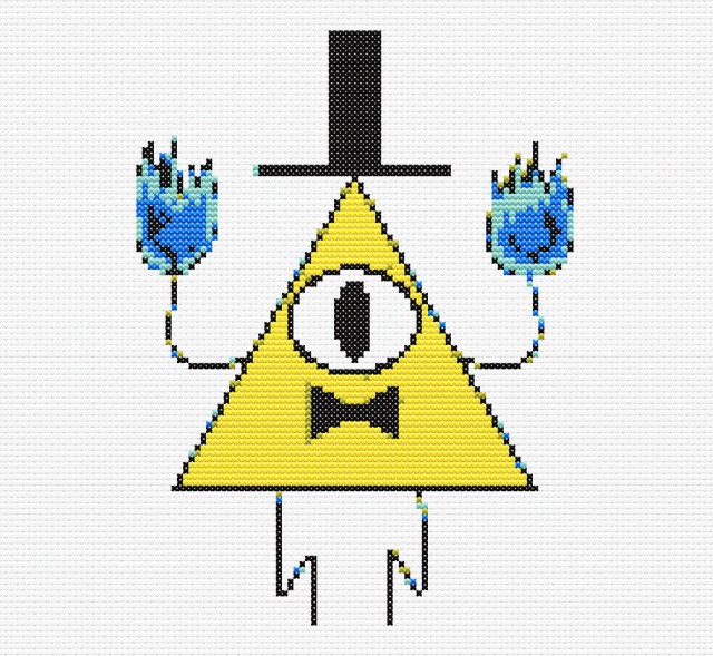 Bill Cipher Gravity Falls Cross Stitch Pattern - Etsy